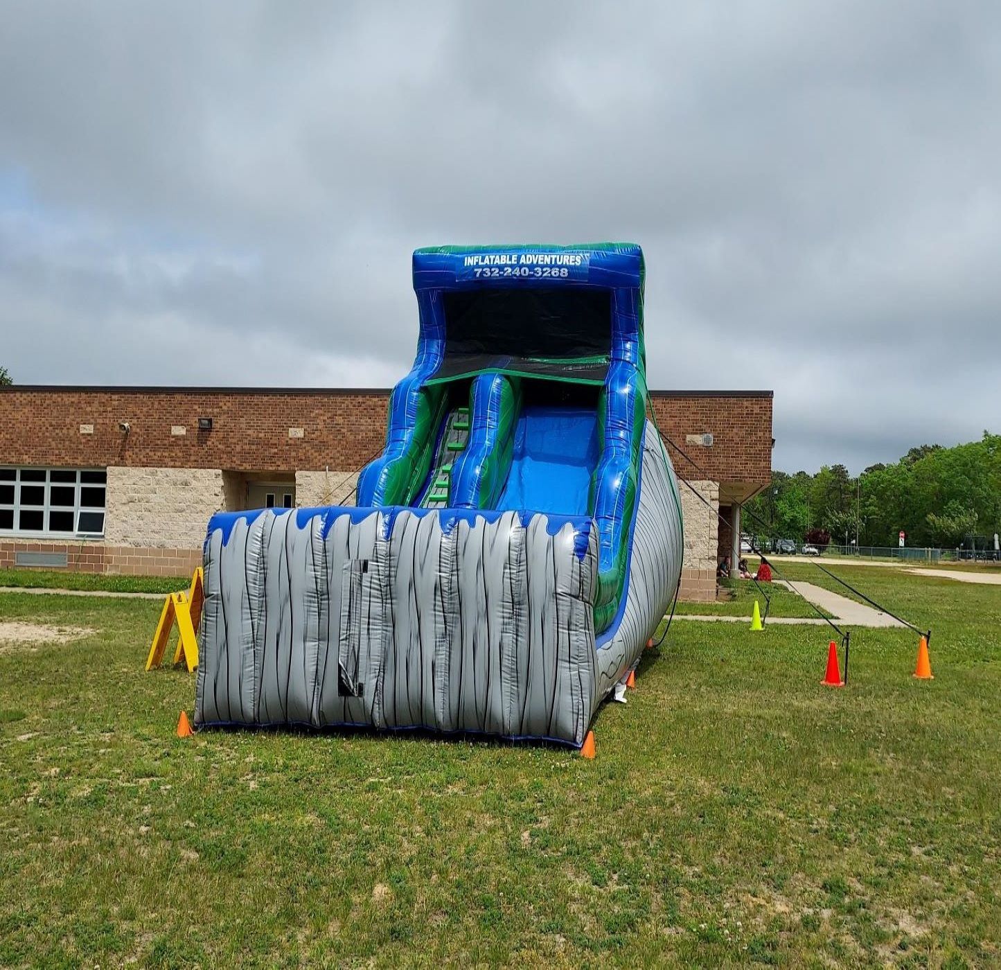Turn Your Event into a Splash with Our 18' Silver Splash Water Slide!