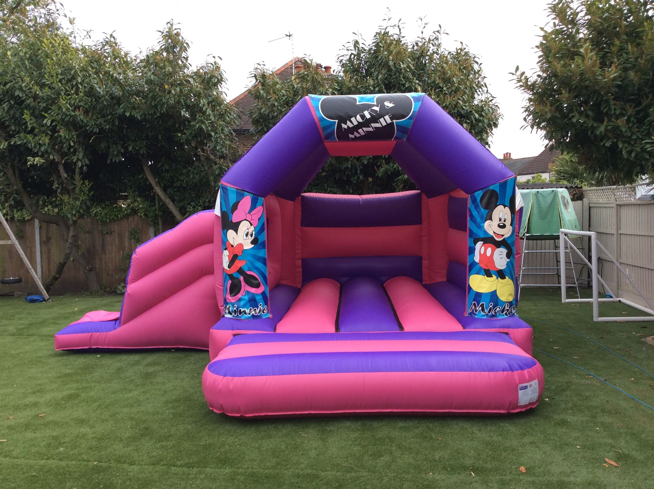 Mickey And Minnie Mouse Bouncy Castle 16ft Vs 15ft Bouncy Castle Hire