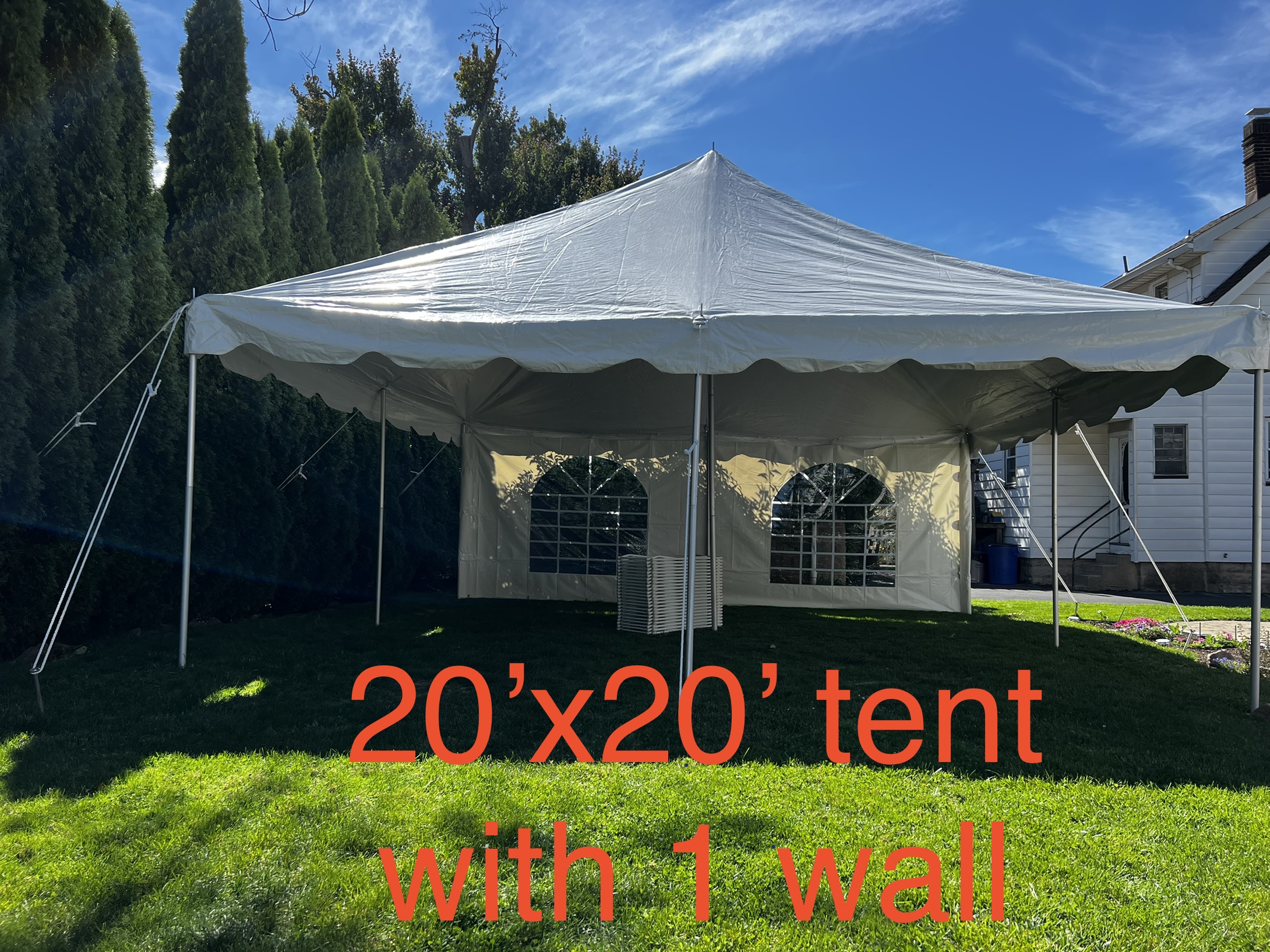 20’ x 20’ Pole Tent Installed - Party Rentals in New Jersey | Good Time ...
