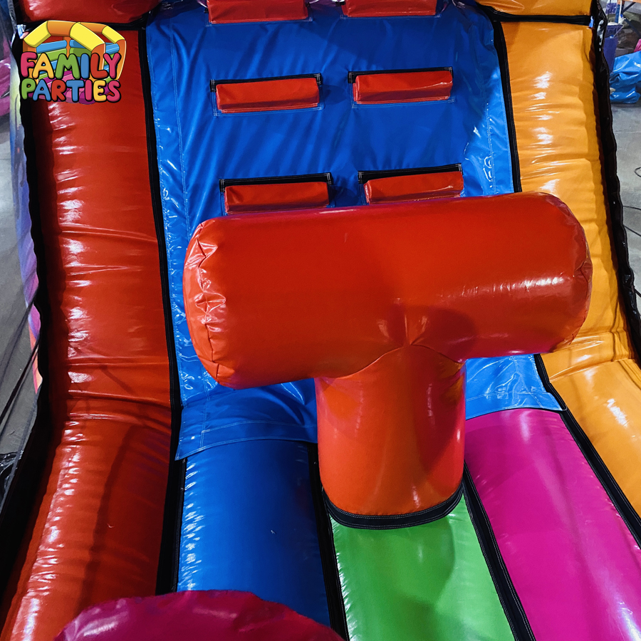 Multicoloured Disco Assault Course (enclosed) - Bouncy Castle, Party ...