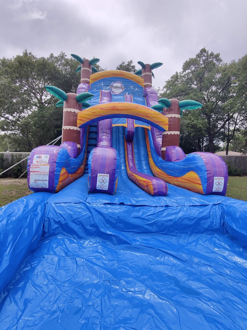 22' Tropical Hurricane Double Lane Slide Deep Pool. Priced for the ...