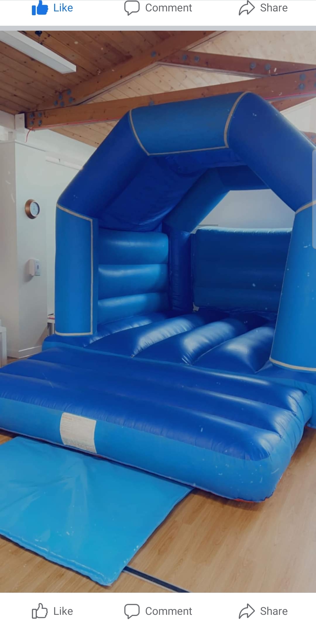 Plain blue 10ft x 11ft bouncy castle. - Bouncy Castle Hire in London ...