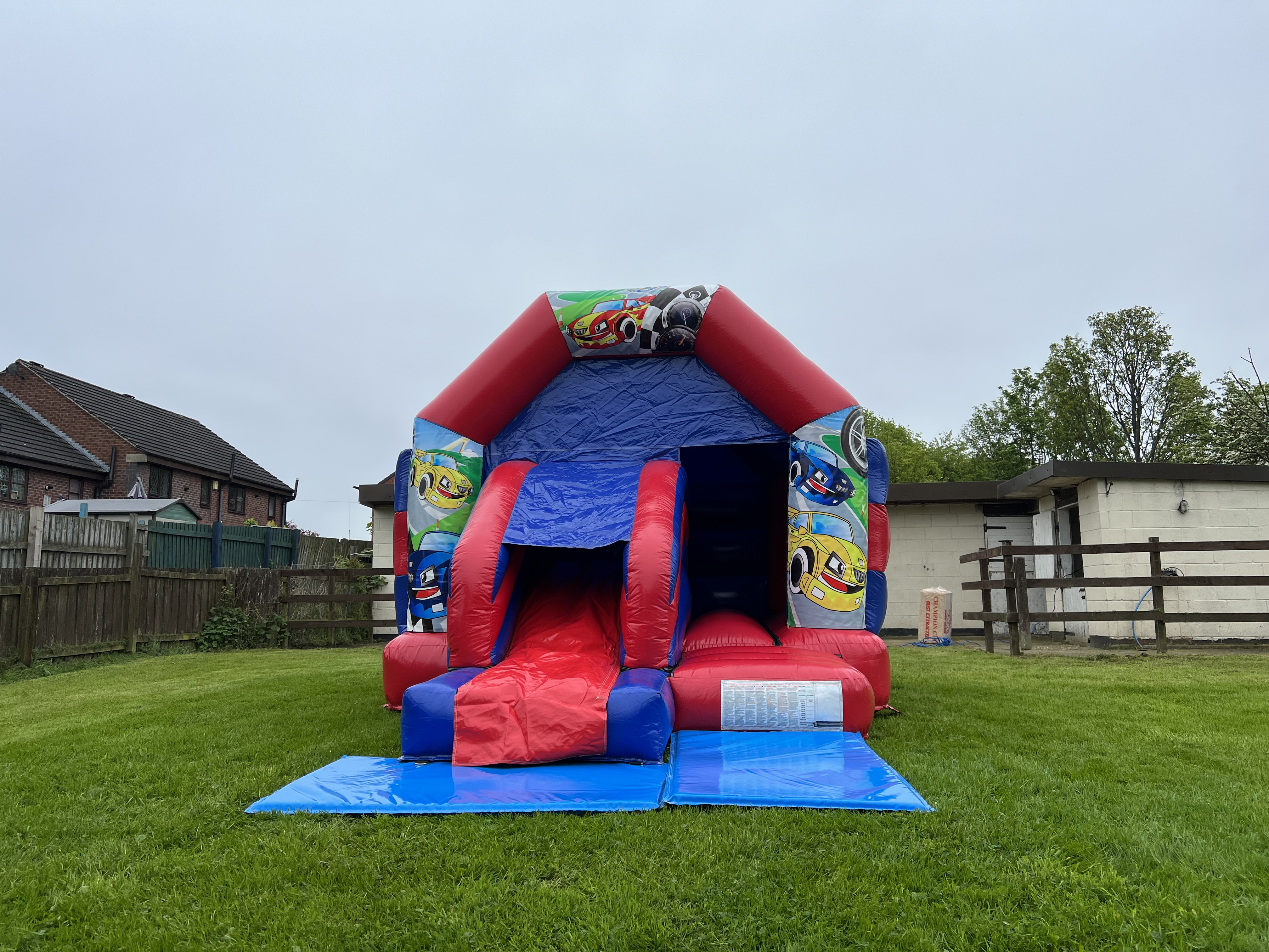 New 2026 Cars Bouncy Castle with Slide Combo Hire Wrenthorpe Wakefield