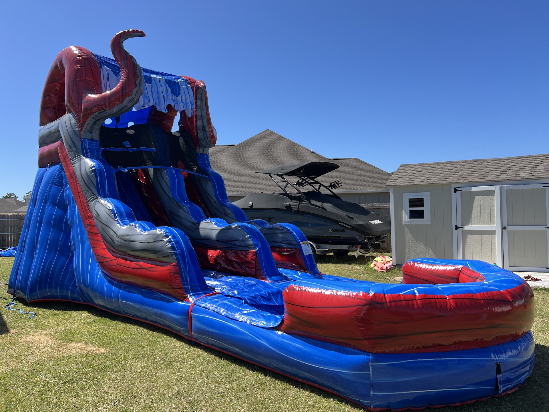 15' Krazy Kraken Single Lane Slide (WET or DRY) - Bounce House Hire in ...