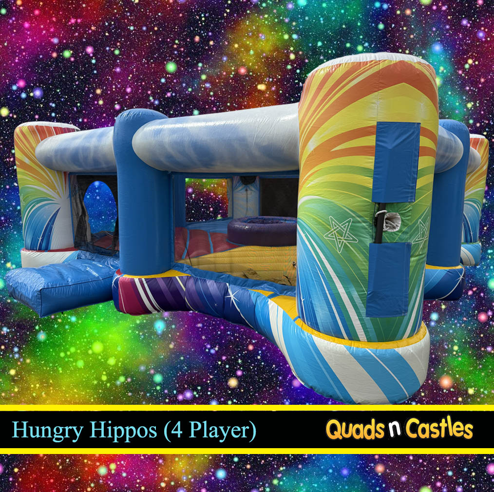 Quads and Castles Human hungry hippos inflatable