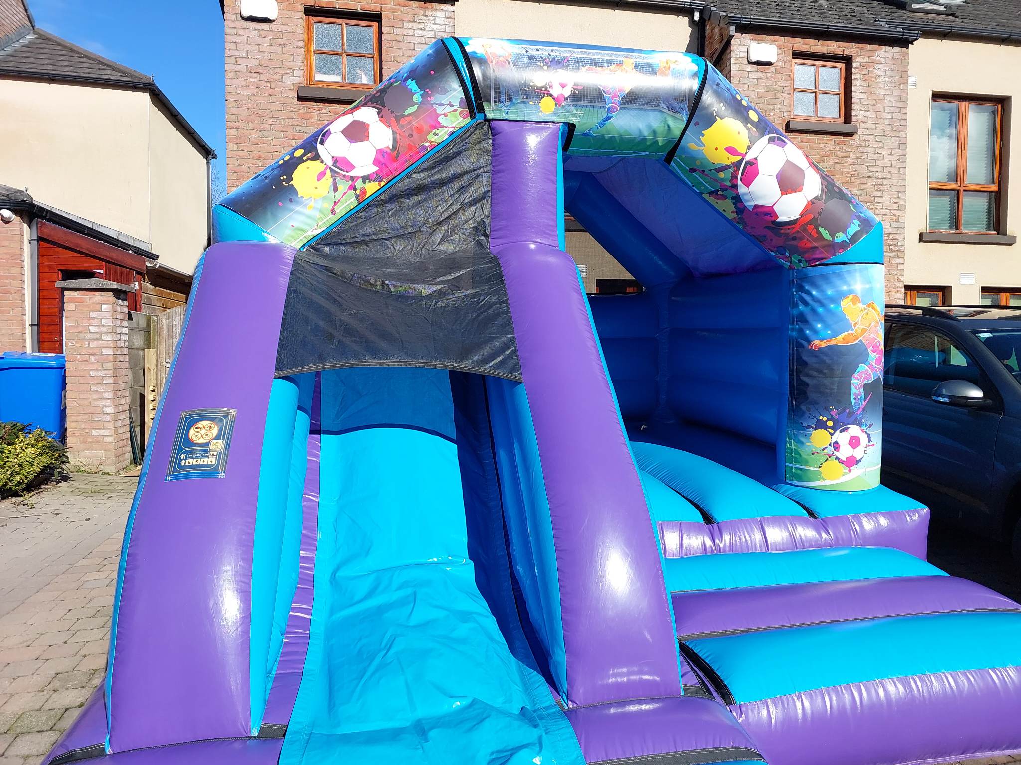 16ftx12ft Football Bouncy Castle with Slide - Bouncy Castle Hire , Food ...