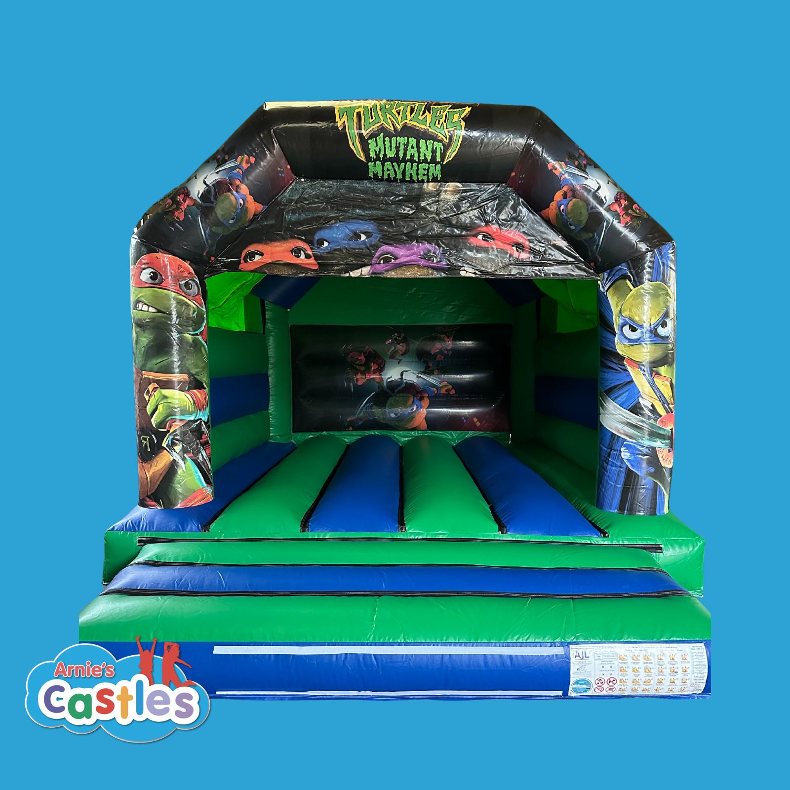 Ninja Turtle Bouncy Castle hire | Arnie's Castles | Stoke
