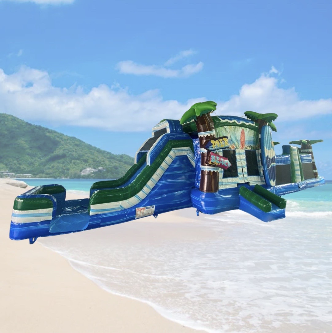 50ft Beachside Dash - WET/DRY - Bounce House Rental in Jacksonville, Florida | Blake's Event Rentals