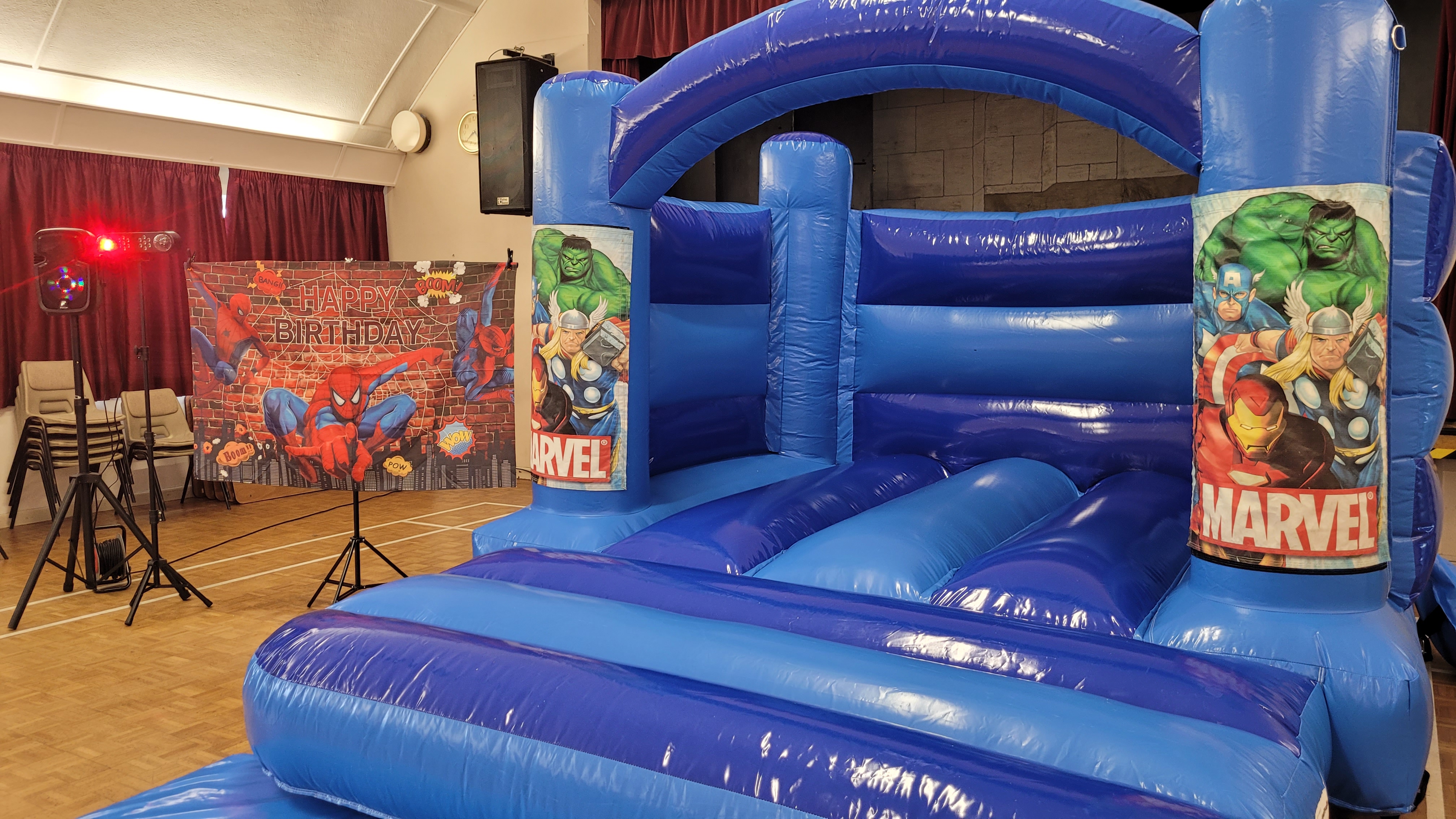Superhero Low Height Bouncy Castle Hire