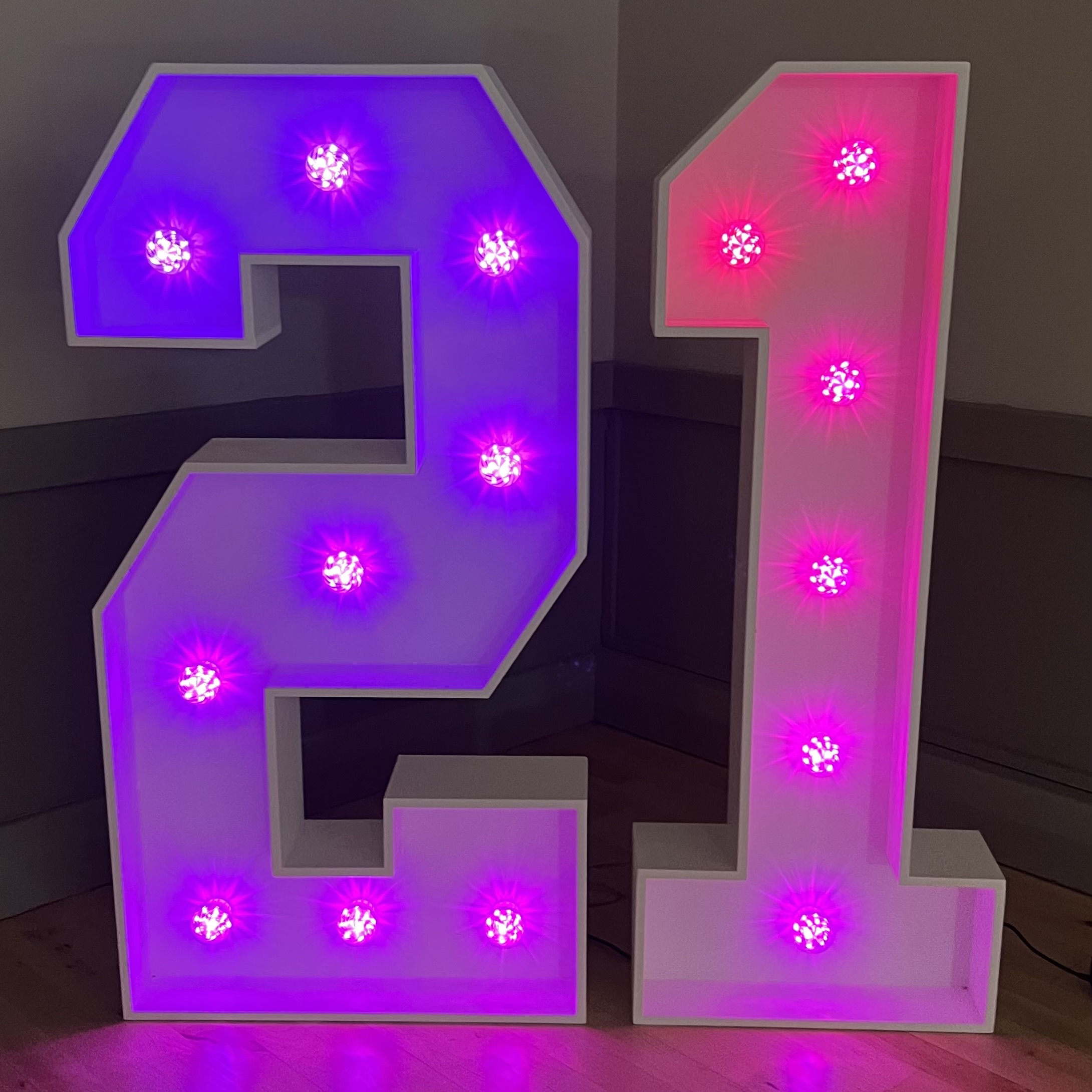 4ft Light-Up LED Numbers - Bouncy Castle Hire in Crowborough, Tunbridge ...