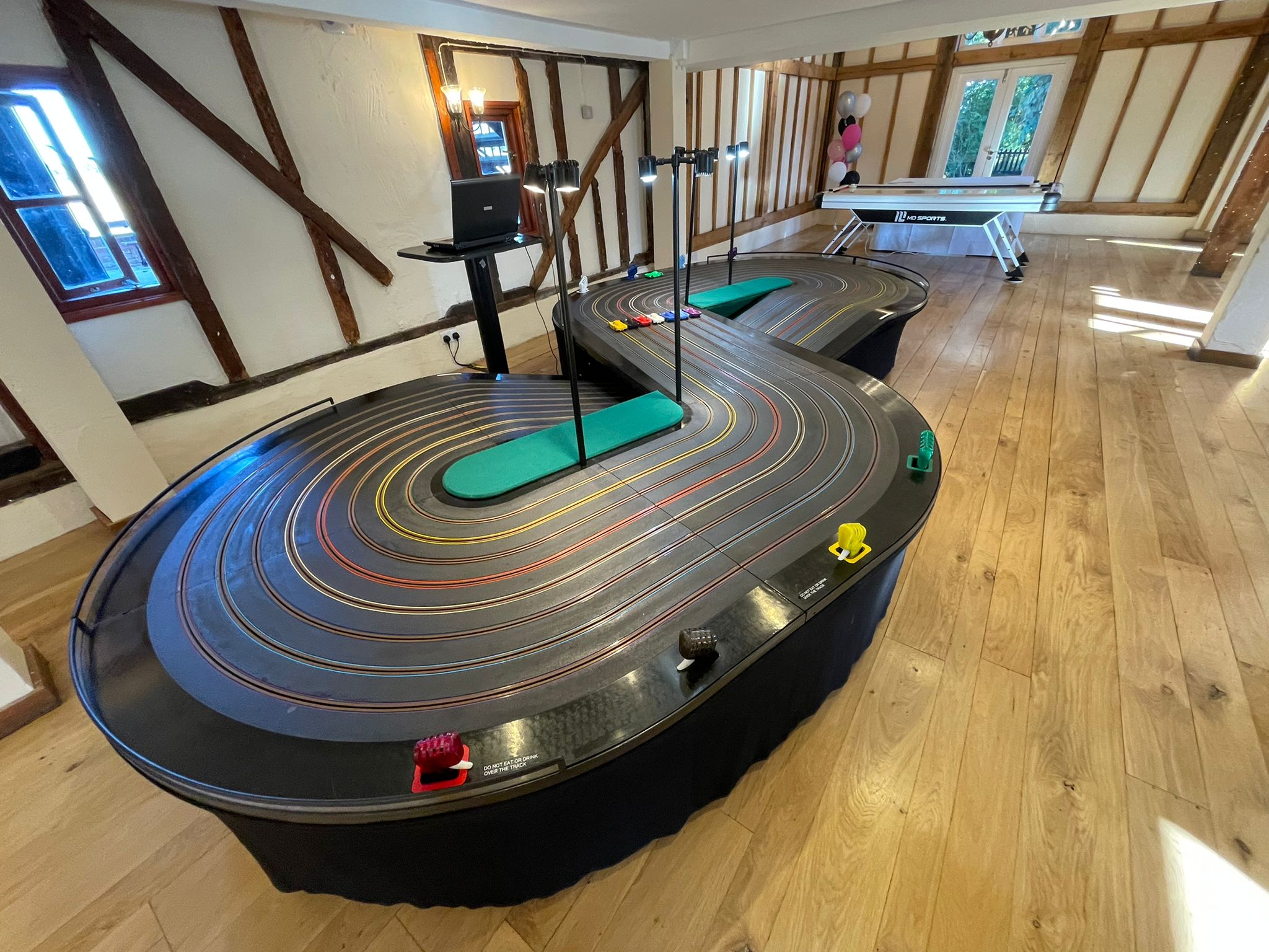 Scalextric 6 Lane race track - Corporate entertainment and games hire ...