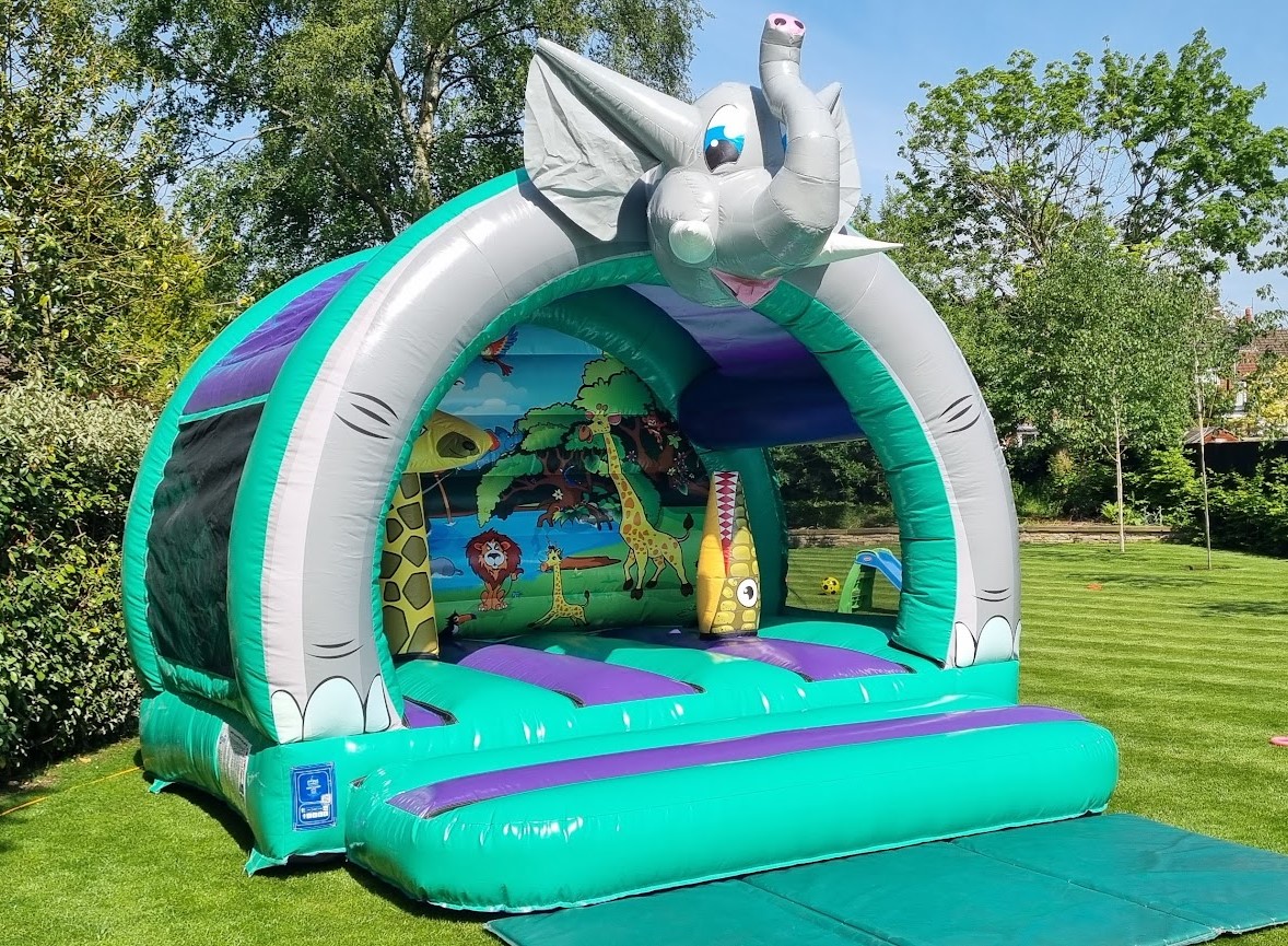 3D Jungle Safari Themed Bouncy Castle Hire - Born 2 Bounce