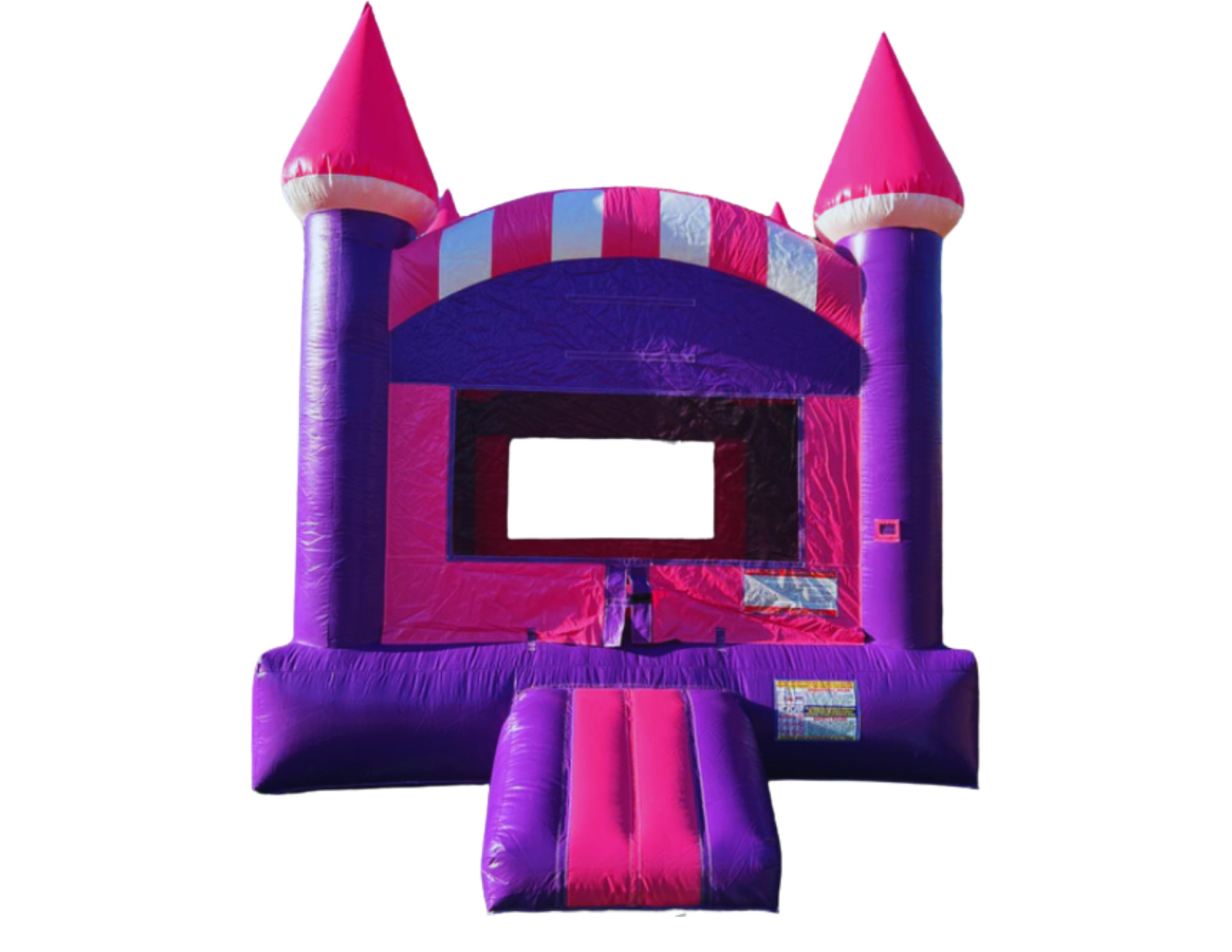 Basic Bounce House Pink & Purple - Hire in DFW | Kuzzins Party Rentals