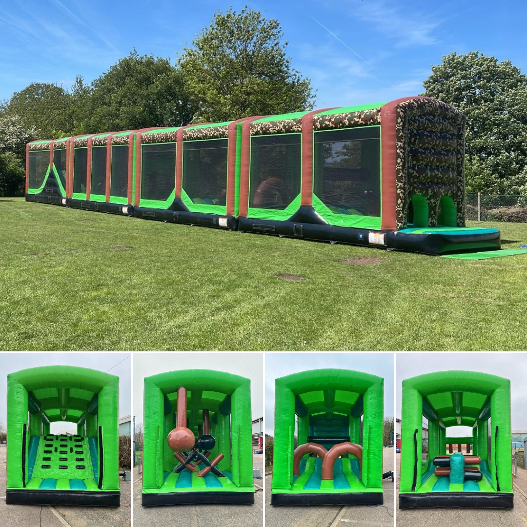 100ft 4 Piece inflatable 100ft Army Assault Course - Inflatable, Bouncy ...