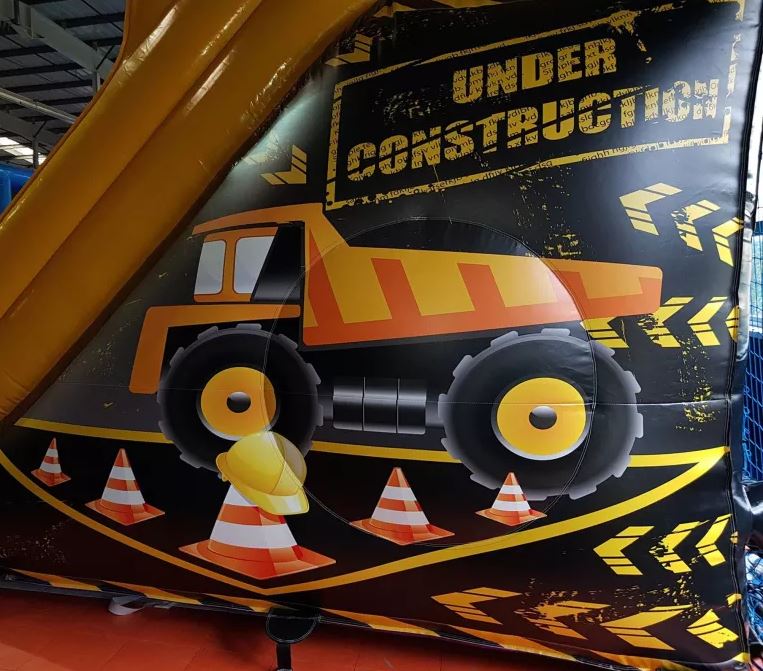 Digger themed Inflatable Slide 14ft High - Bouncy Castle Hire in Kent ...