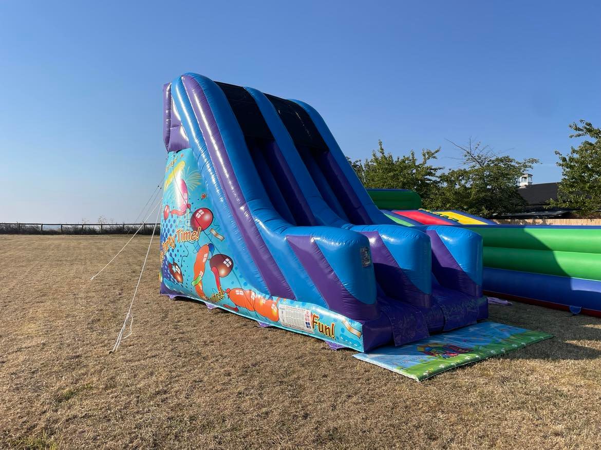 Purple Party Time 10ft Platform Slide - Bouncy Castle, Party and Event ...