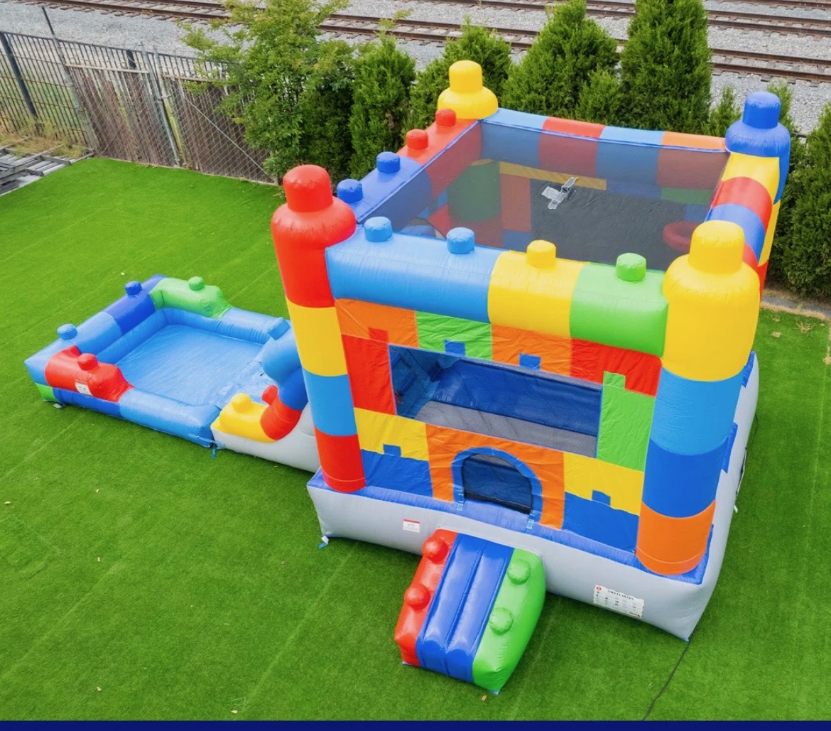 Lego Bounce House With Slide Combo 26x14x12 - PARTY RENTALS in MIAMI ...