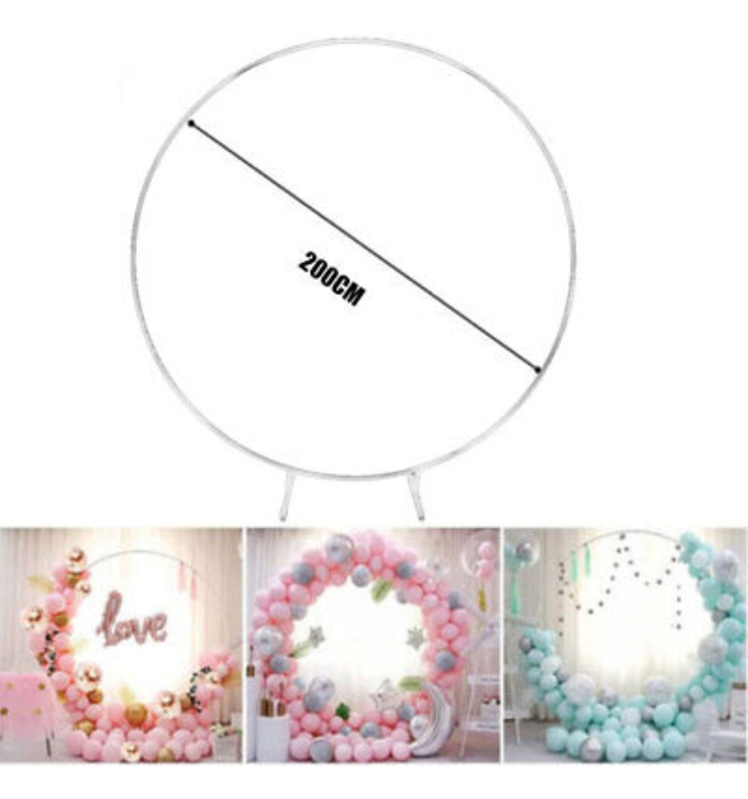 2M Balloon Arch Stand in White Metal. - Bouncy Castle Hire in London ...