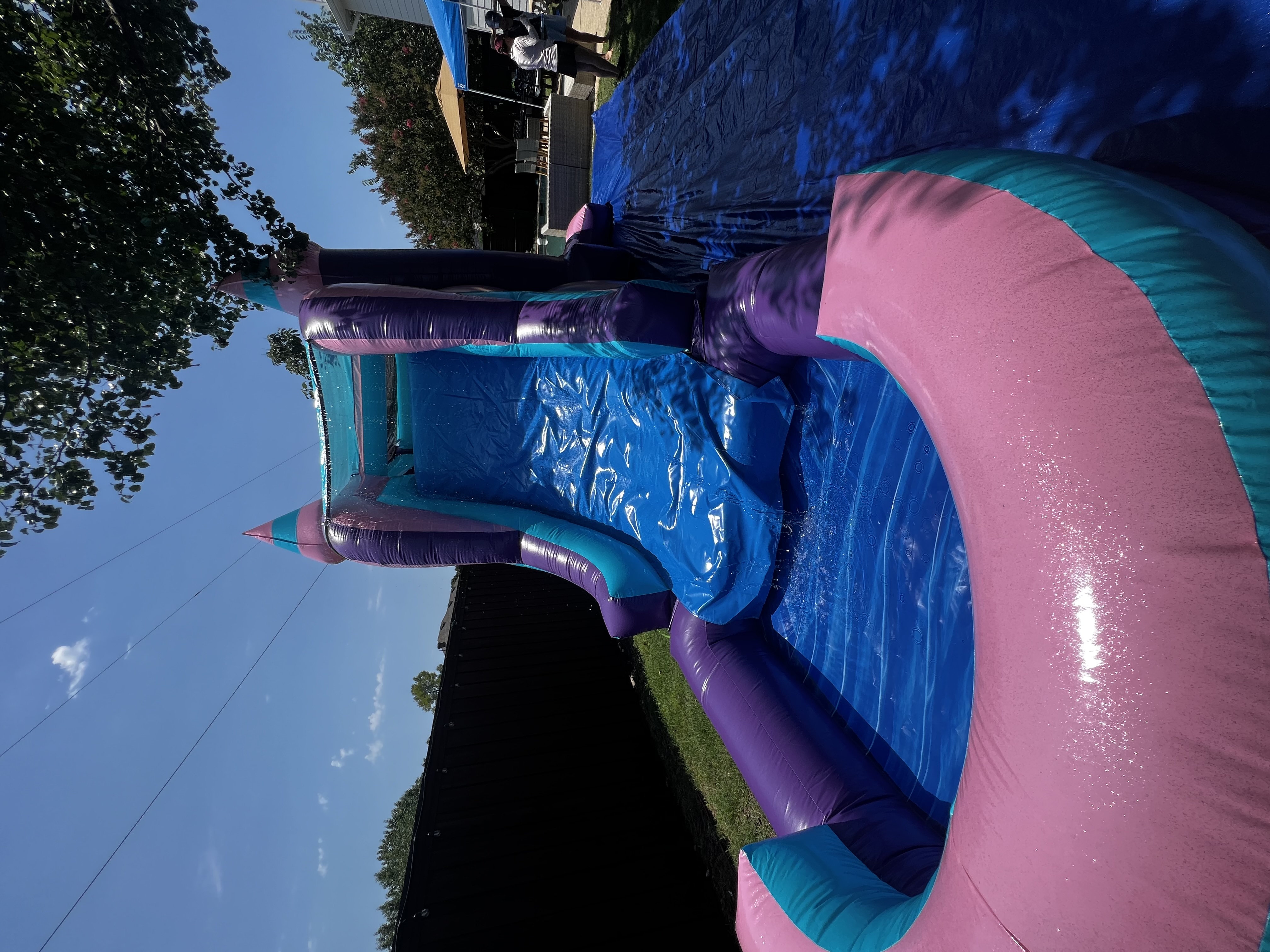 Teal & Pink Wet Combo - Hire in Texas | Play and Party Inflatables