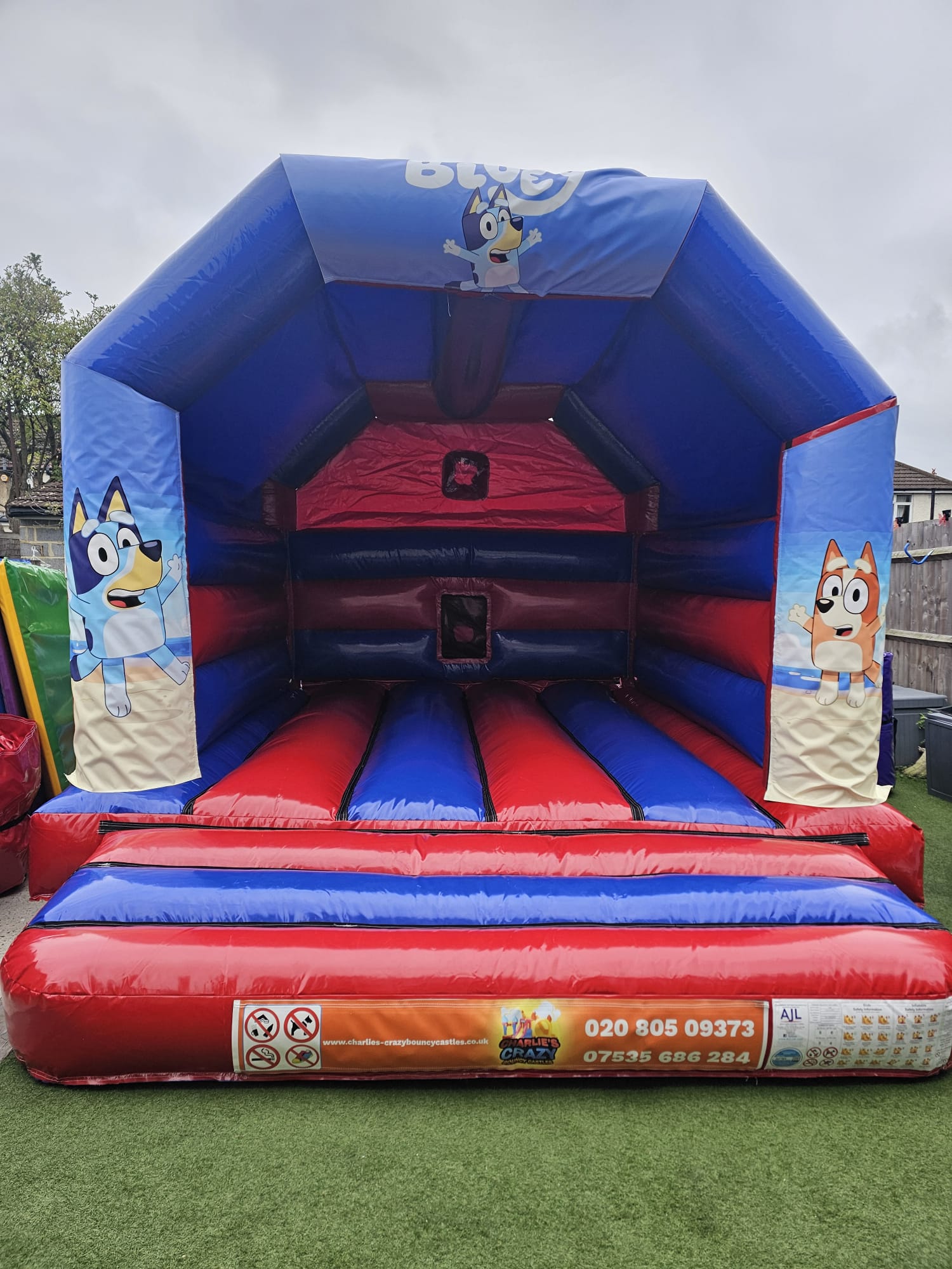 Red / Blue Bluey Castle - Inflatables Hire in London, greenwich ...