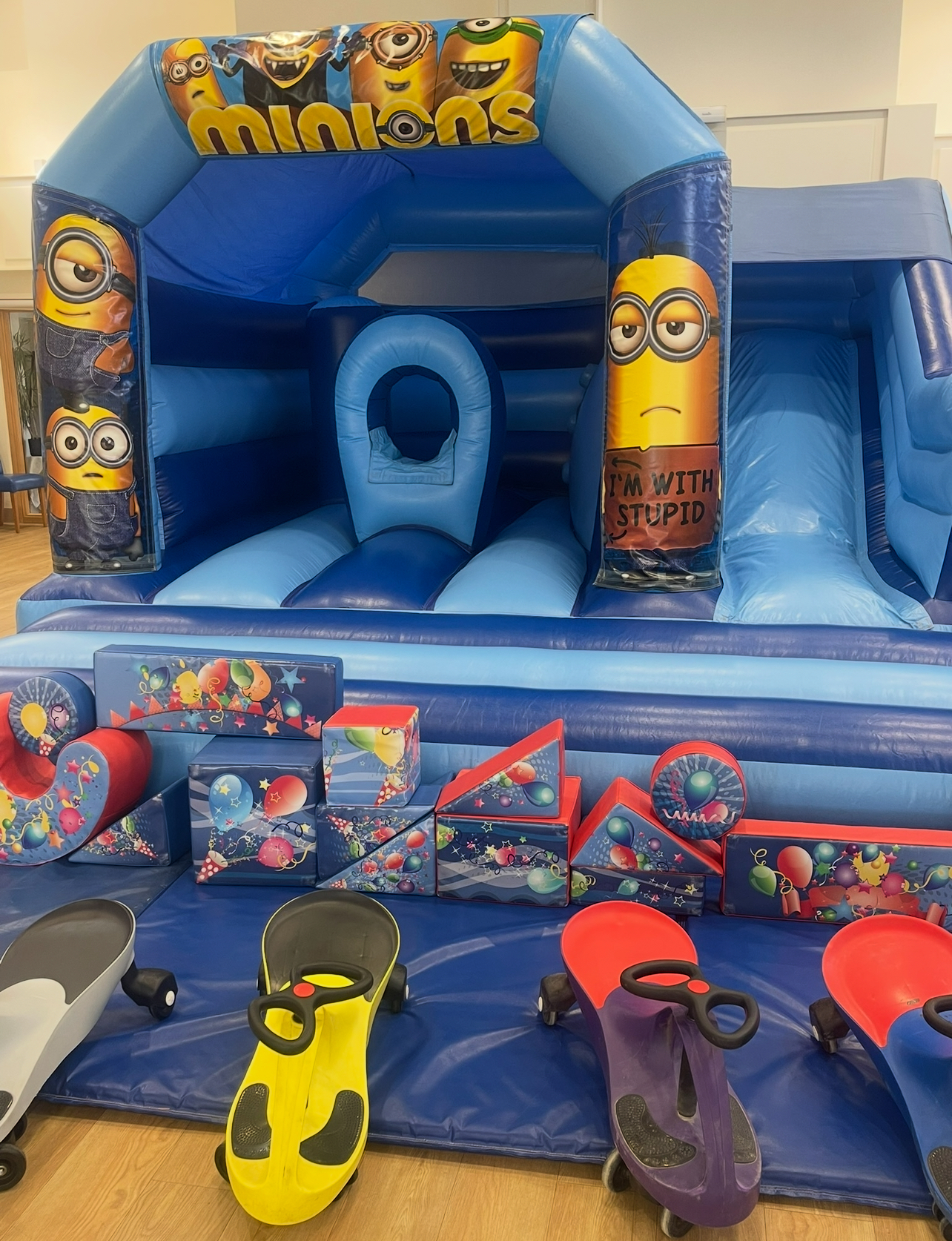 Minion Themed Castle - Bouncy Castle, Party Hire, Bucking Bronco in ...