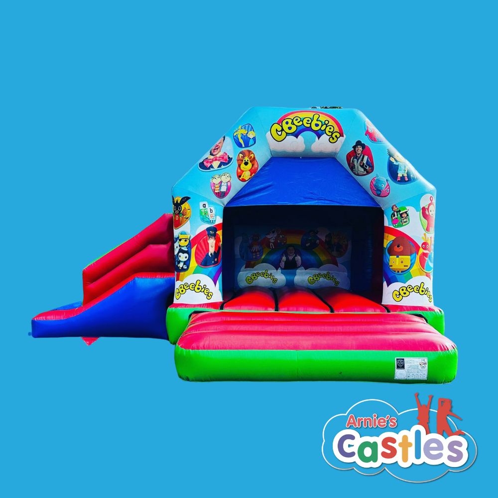 CBeebies Bouncy Castle Slide combo | Arnie's Castles | Stoke