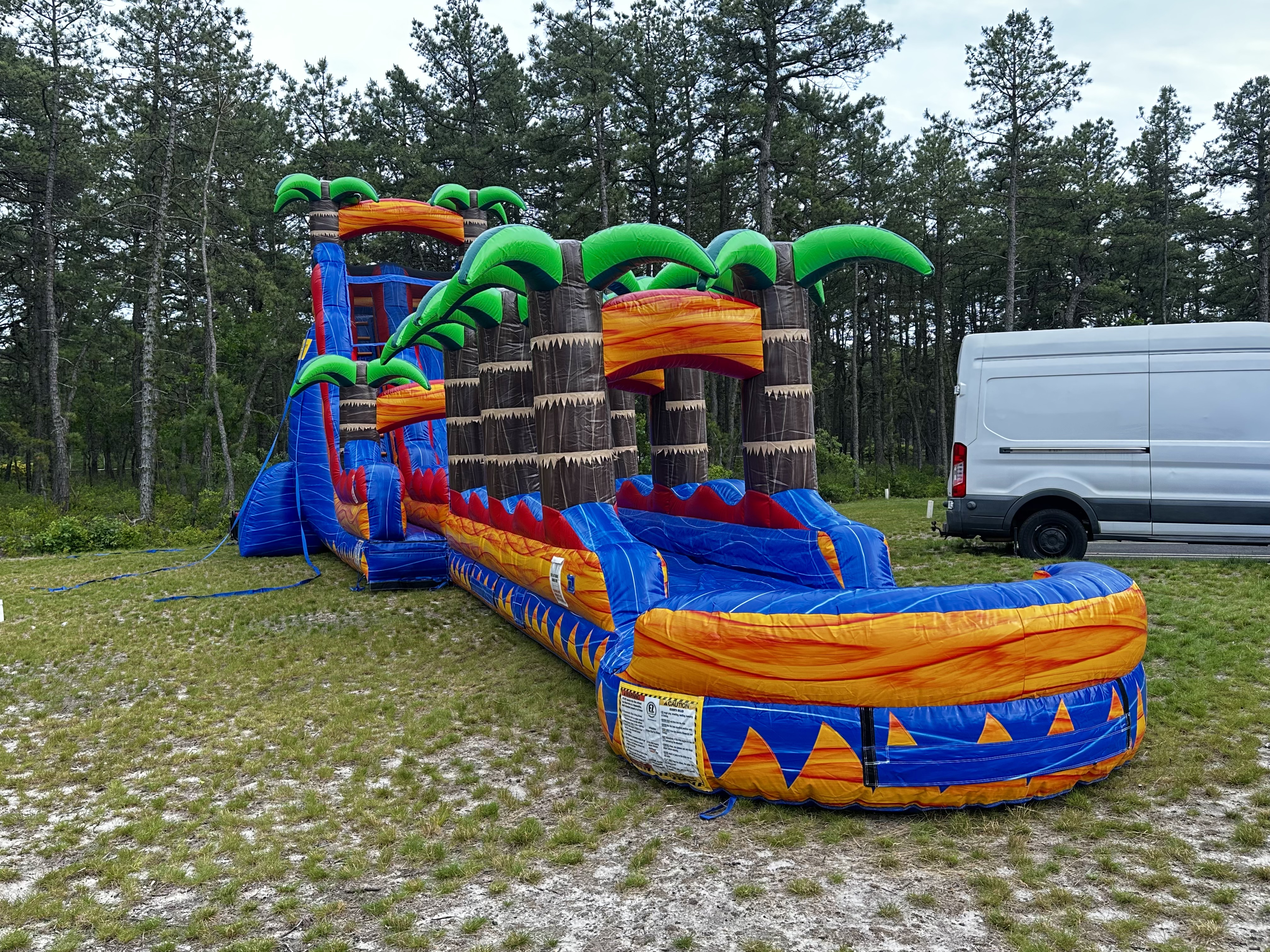 22' Tropical Inferno Water Slide W/Slip & Slide - Bounce Houses, Water ...