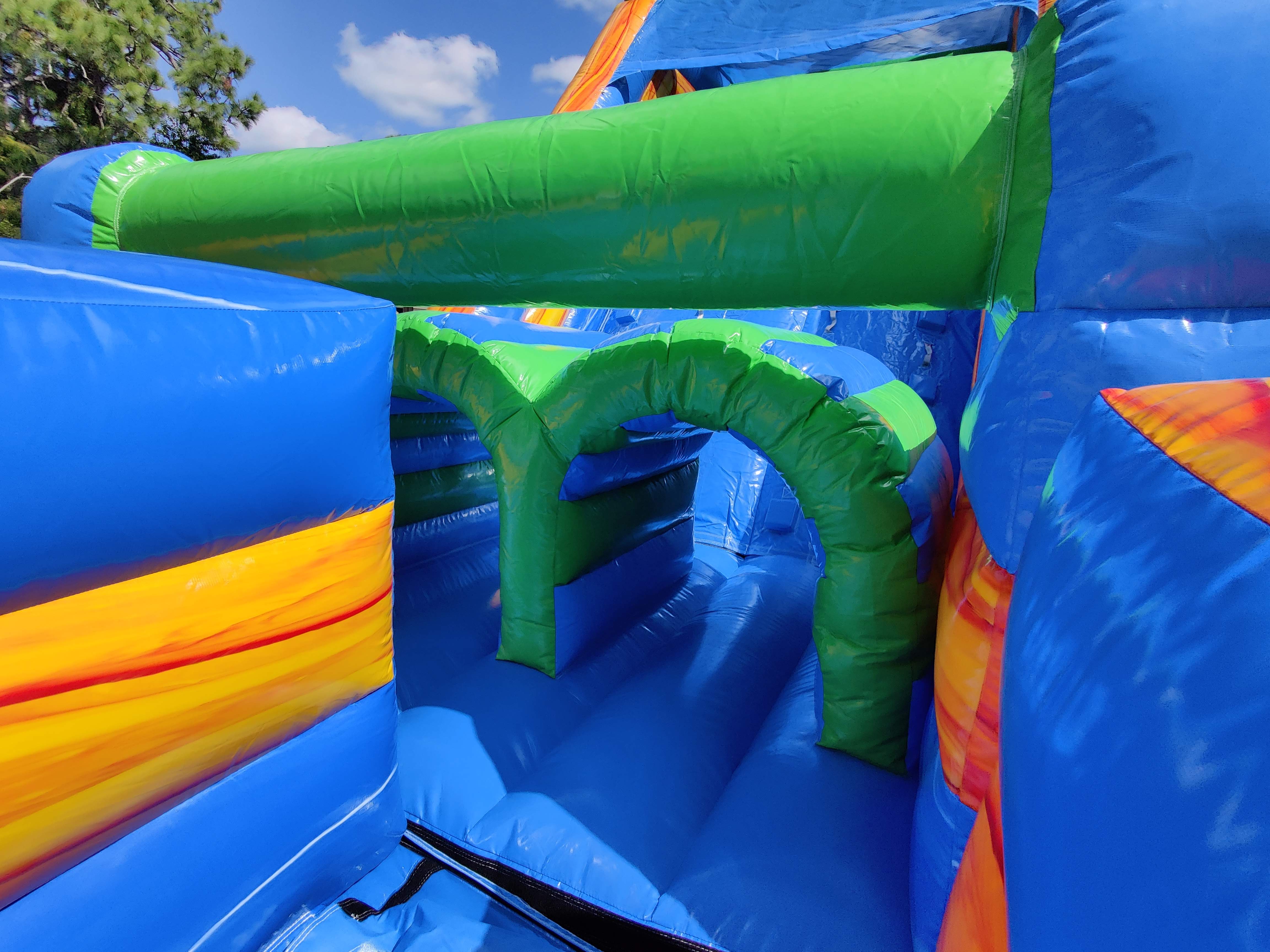 75' Dry Obstacle Course With 2 - 18' Slides. Priced for the whole ...