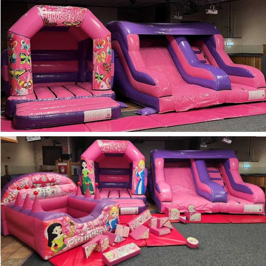 BB-PACK-007 - Princess party package - 9x11ft Castle - Juggler Ballpool - 18p Softplay kit - 500 ...