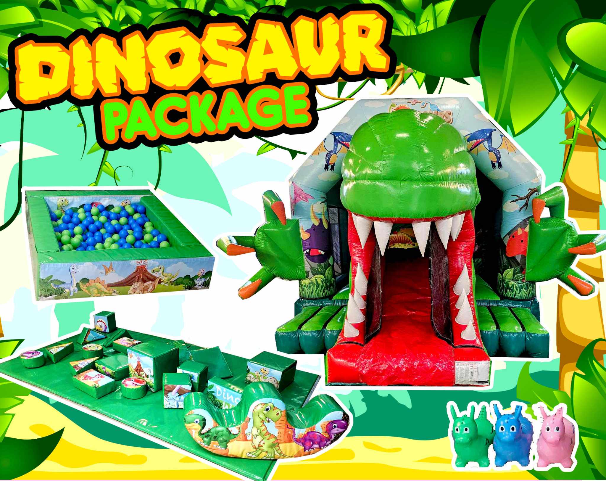 Dinosaur package - Inflatables Hire in London, greenwich , charlton, lewisham, eltham, bromley ...