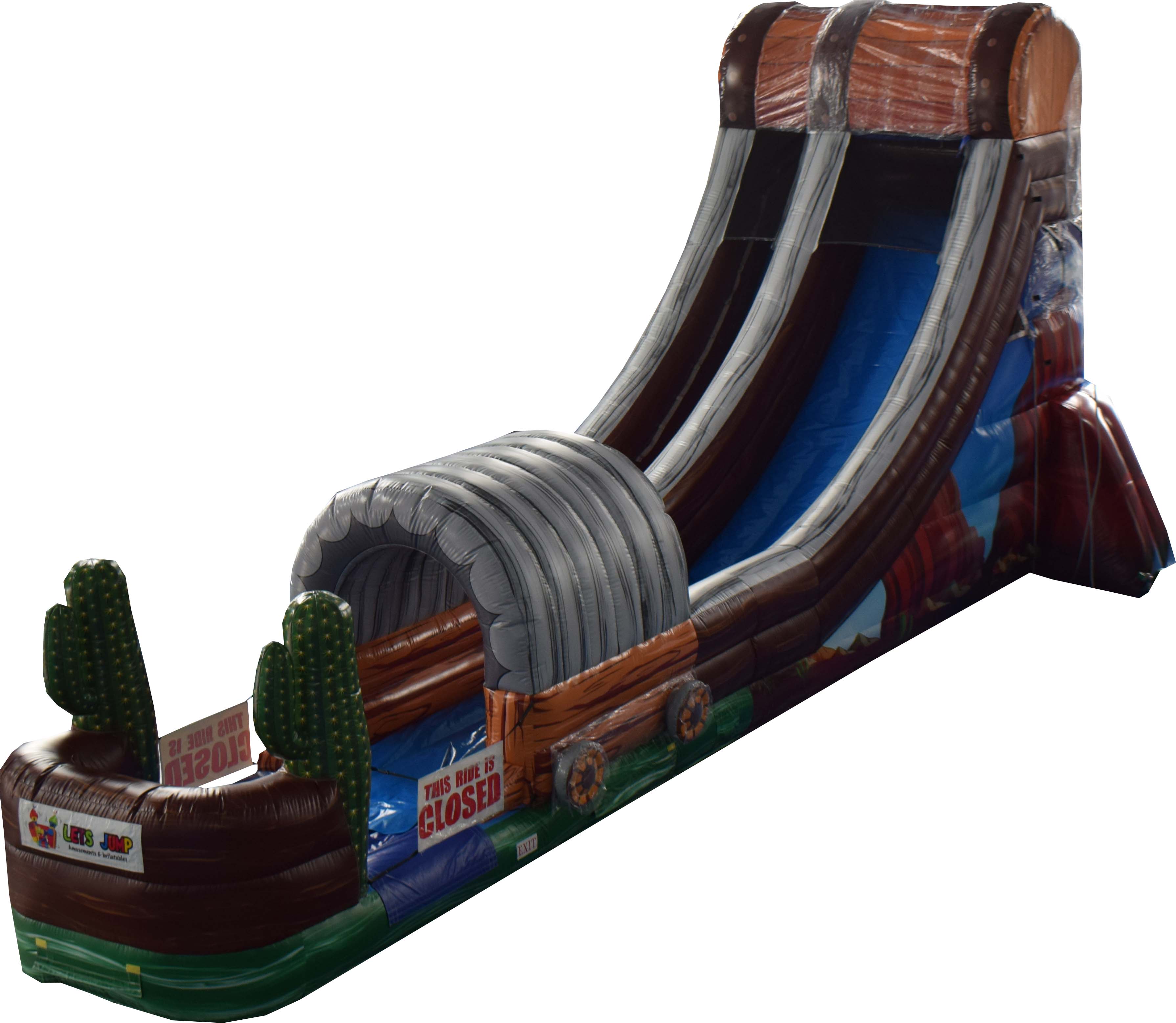 Cowboy - LARGE Single Lane WET Slide - Jumping Castle Hire in Mackay ...