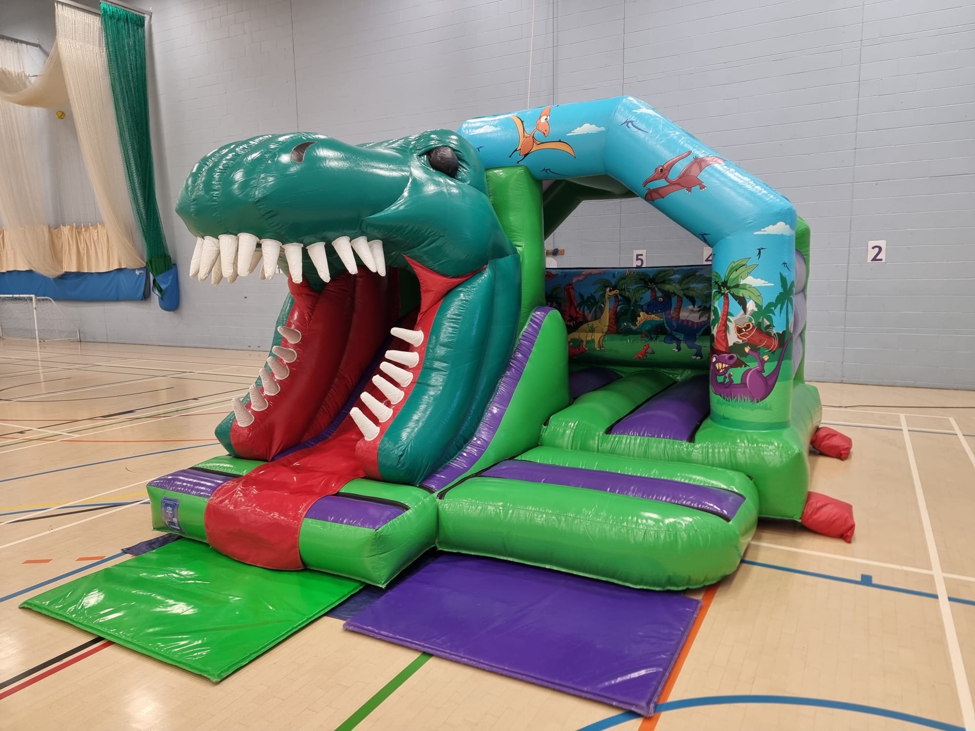 18 x 13 Dinosaur Slide Combo (3D) - Hire in Ipswich | BounceBack ...