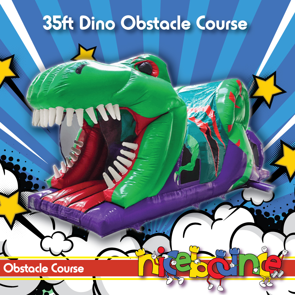 35ft Dino Obstacle Course - Hire in Didcot, Swindon, Wiltshire, Oxford ...