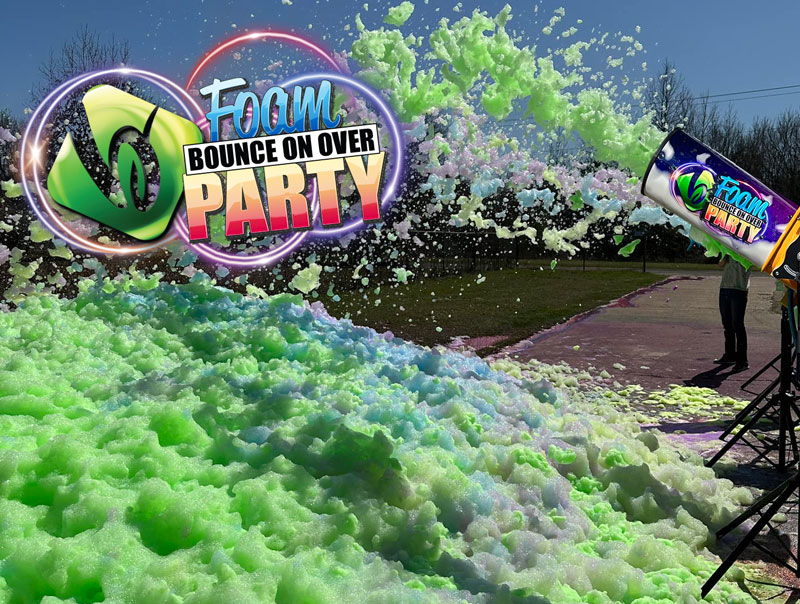 Big Foam Cannon Parties in East Texas | Bounce On Over | Foam Events