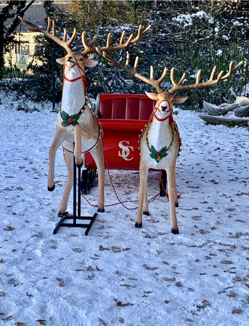 Life Size Sleigh Outdoor Christmas Decorations Holiday Living 40 In