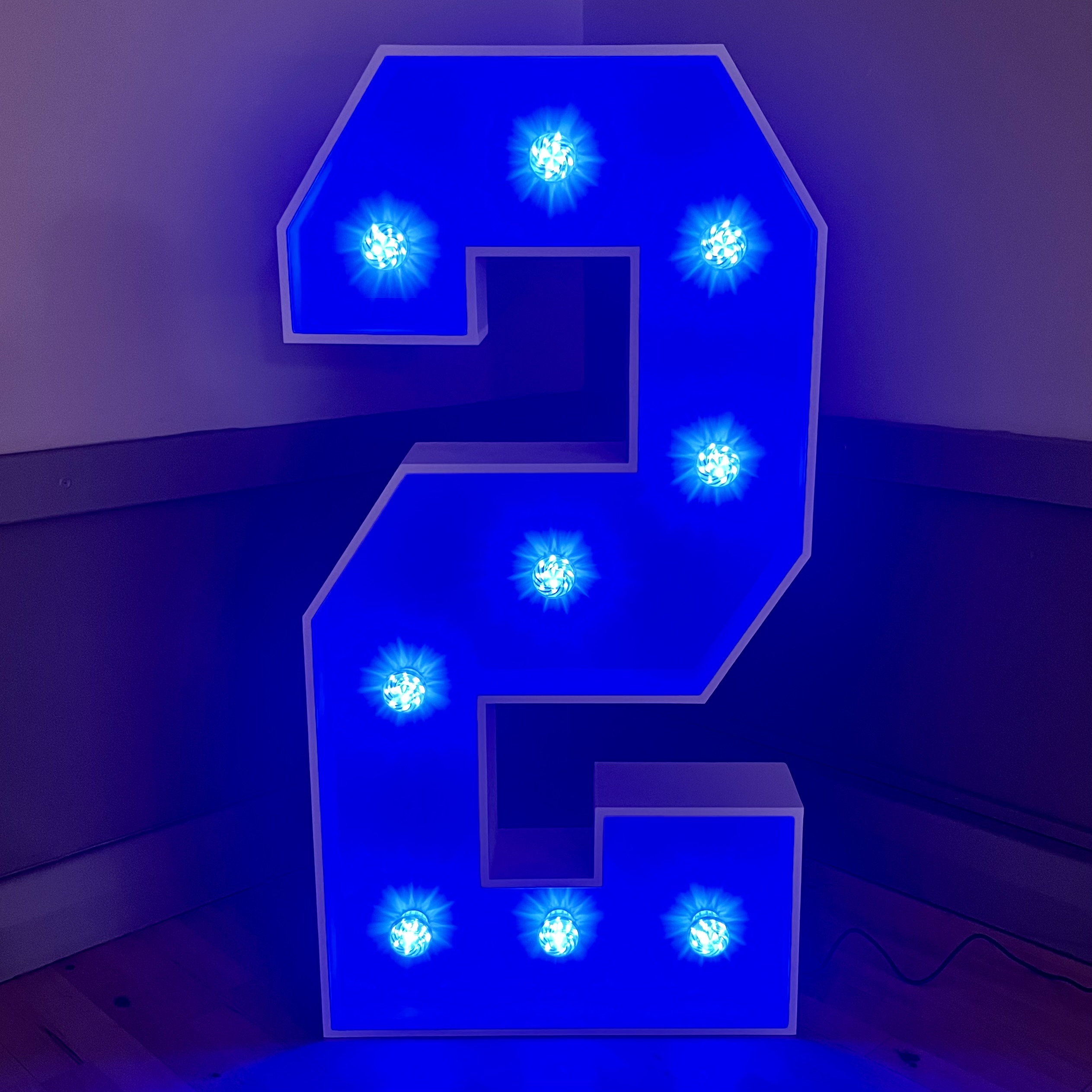 Light-Up LED Number 2 - Bouncy Castle Hire in Crowborough, Tunbridge ...