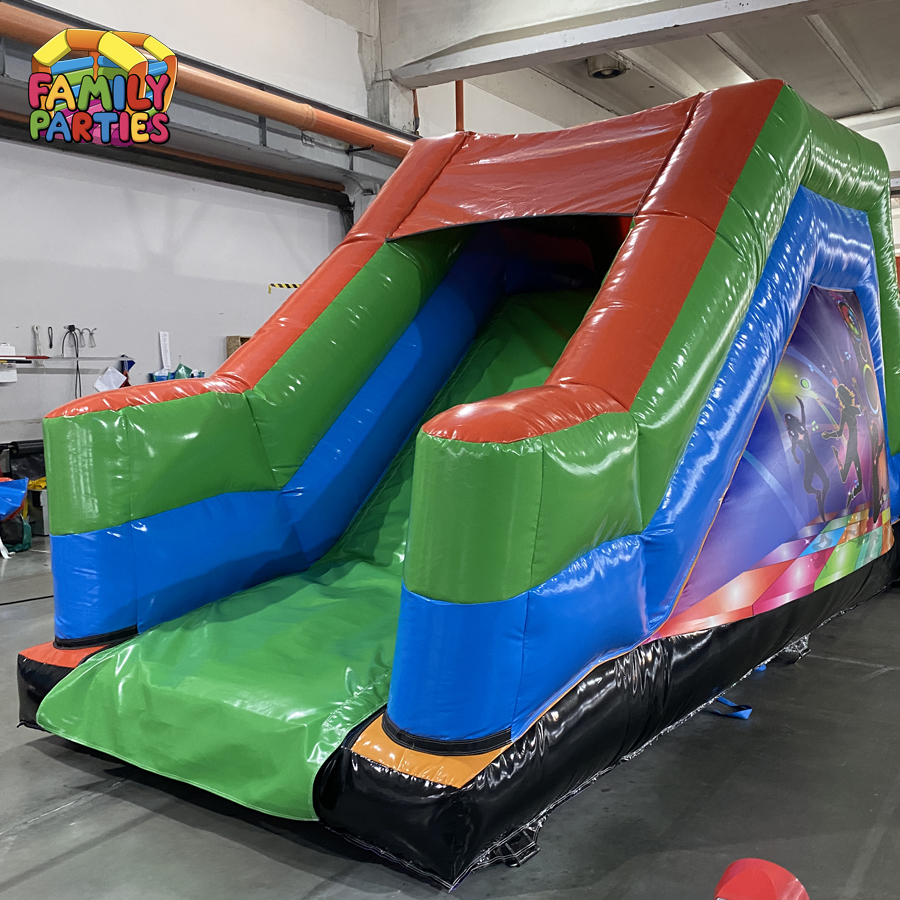 Multicoloured Disco Assault Course (open) - Bouncy Castle, Party and ...