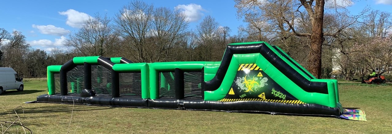 Assault Course Inflatable Toxic theme 60ft x 10ft - Bouncy Castle Hire ...