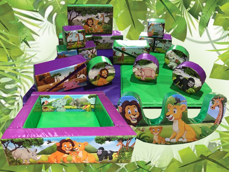 Jungle Soft Play & Ball Pool Package - Bouncy Castle & Rodeo Bull Hire ...