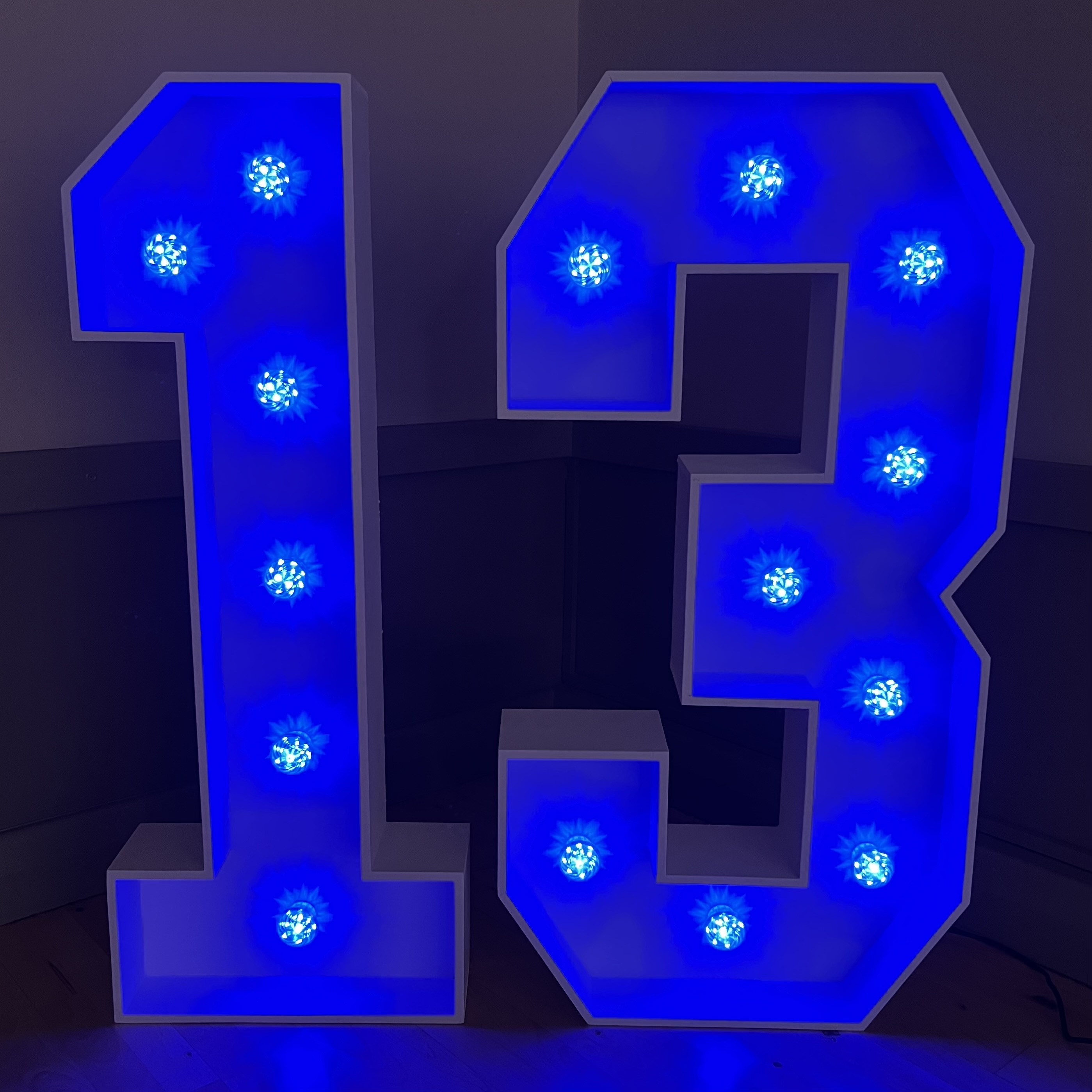 Light-Up LED Numbers 13 - Bouncy Castle Hire in Crowborough, Tunbridge ...
