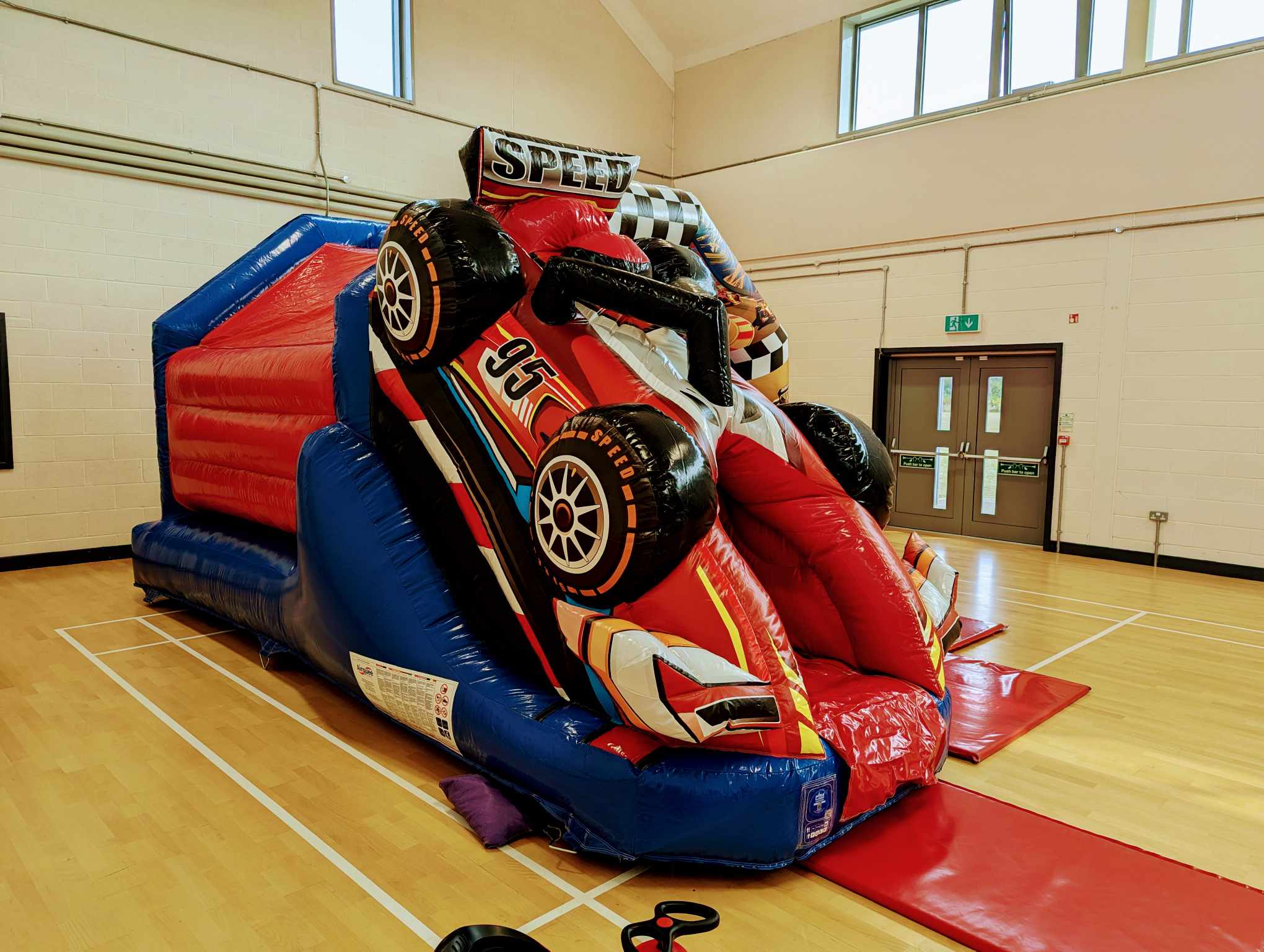 3D Racing Car Bouncy Castle with Front Slide - Bouncy Castle Hire in ...