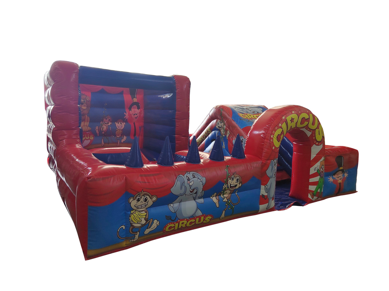 BBOL-116 - 15x15x6.5ft - Playpark - (Red & Blue Circus) - Bouncy Castle ...