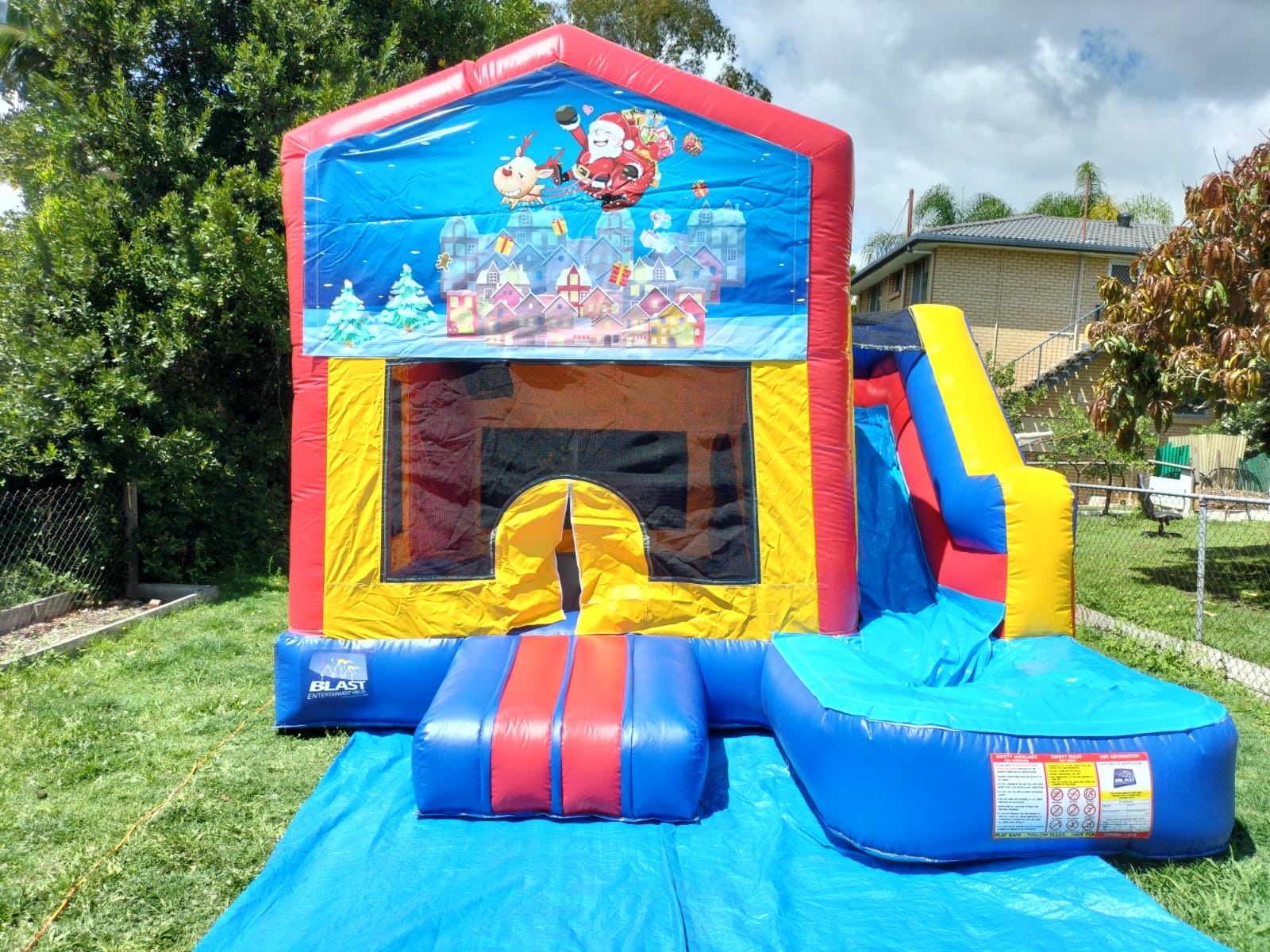 4x5 Christmas Themed Slide Jumping Castle - Jumping Castle Hire in ...