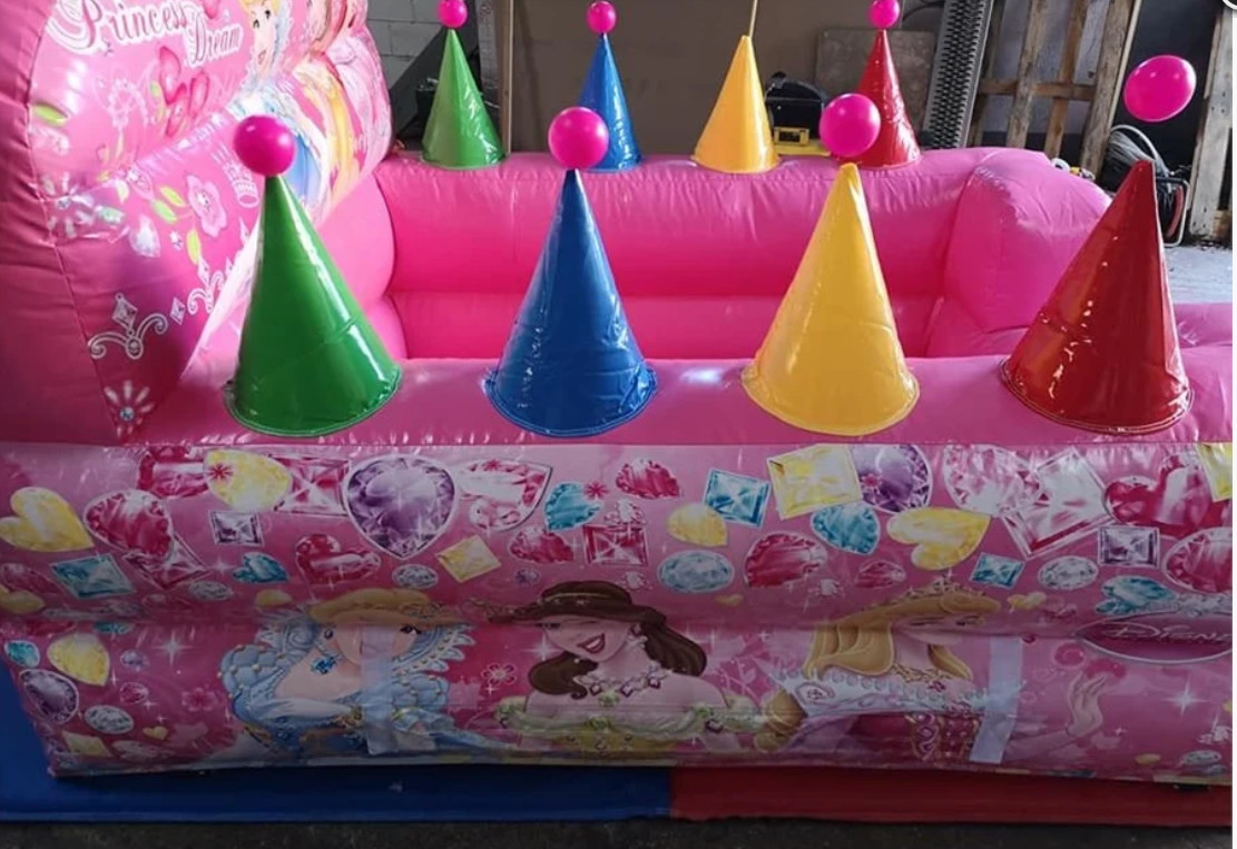 B-Disney Princesses ball pool with air jugglers 8ft x 6ft - Bouncy ...