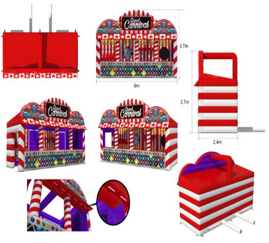 Inflatable 4 in 1 Funfair Carnival Stall Hire | Pembrokeshire