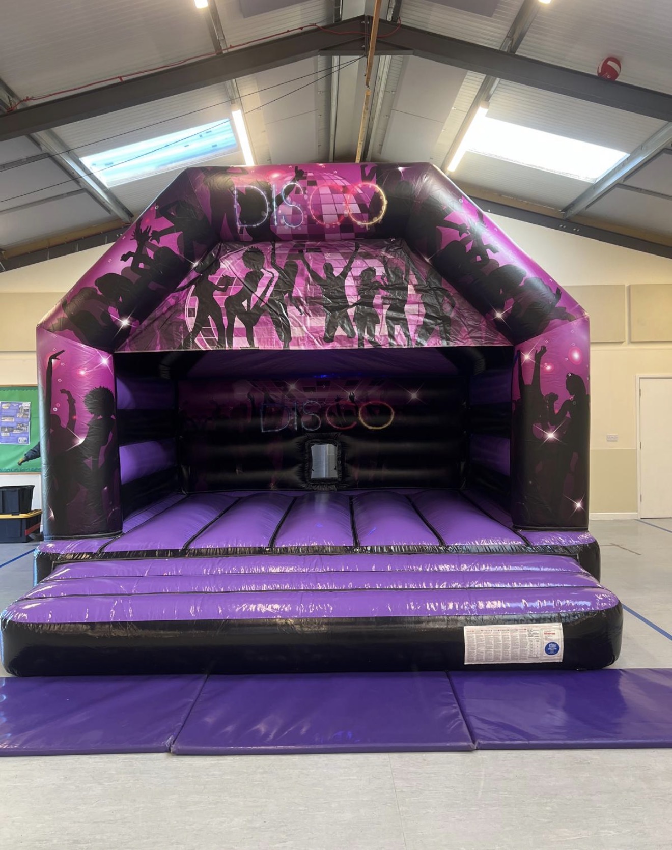 15 x 15 Adult Black / Purple ( Disco Ready ) - Bouncy Castle Hire ...