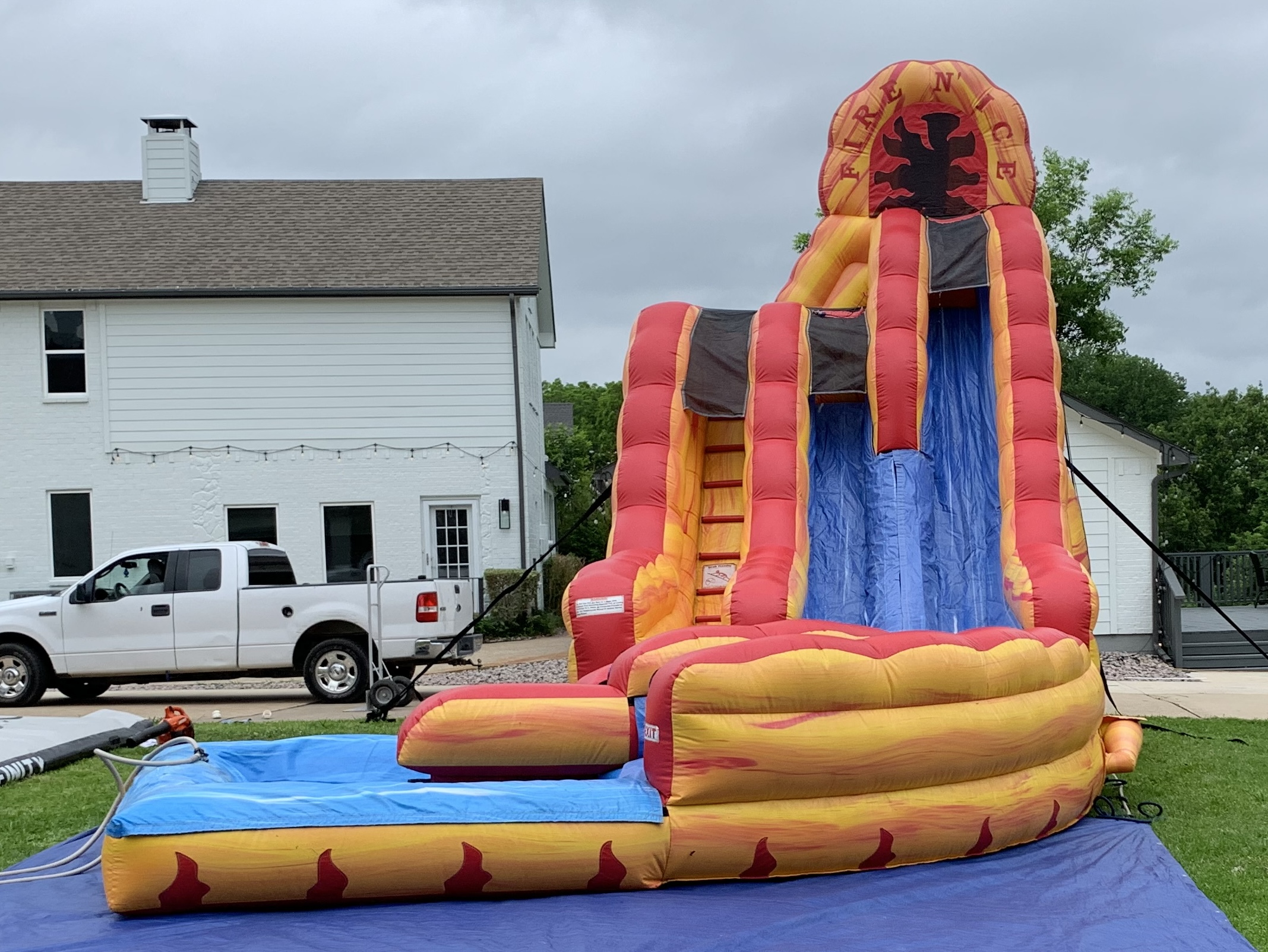 20Ft Tall Fire N Ice Water Slide - Hire in Texas | Play and Party ...