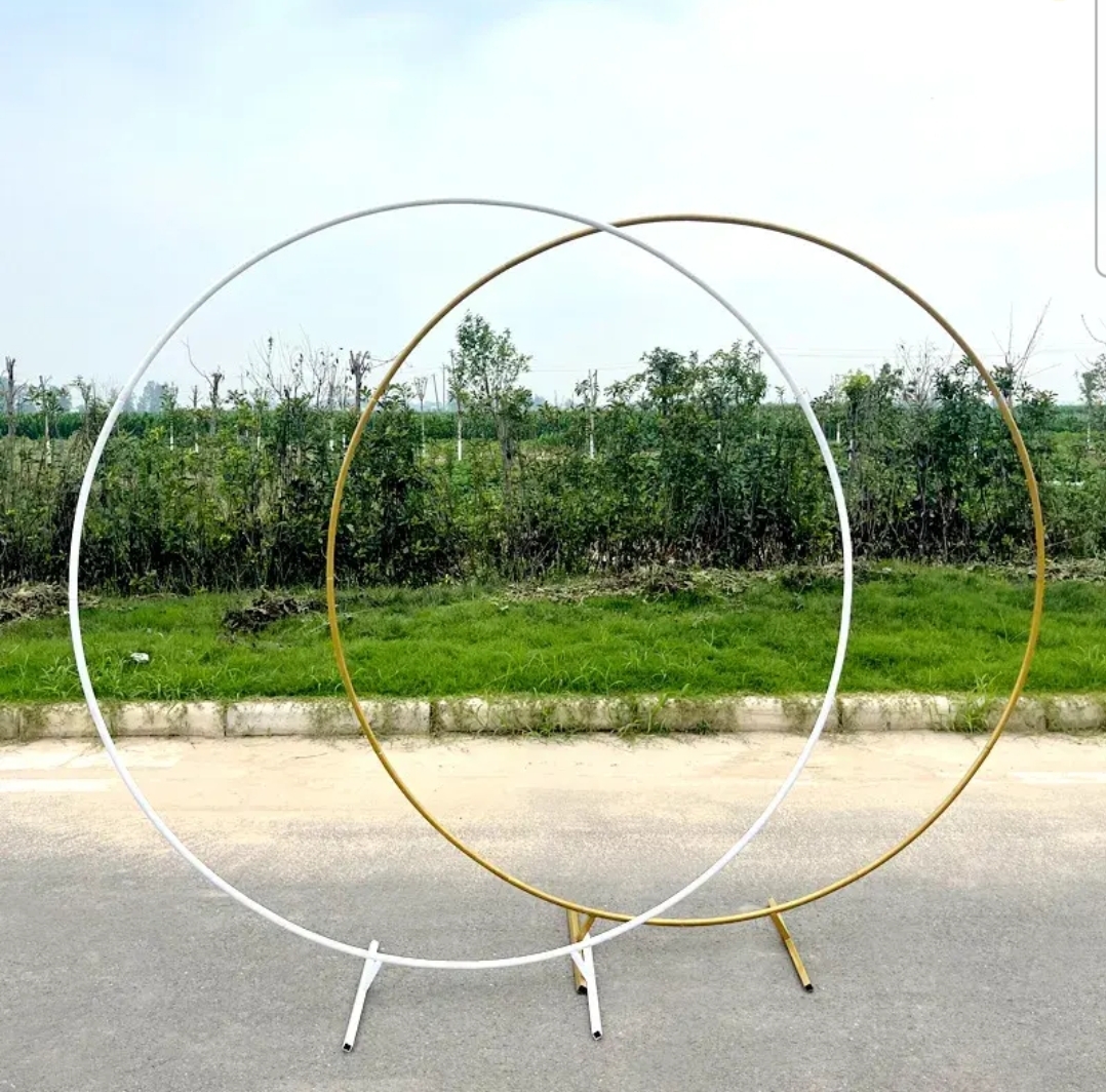 2M Balloon Arch Stand in Gold metal. - Bouncy Castle Hire in London ...