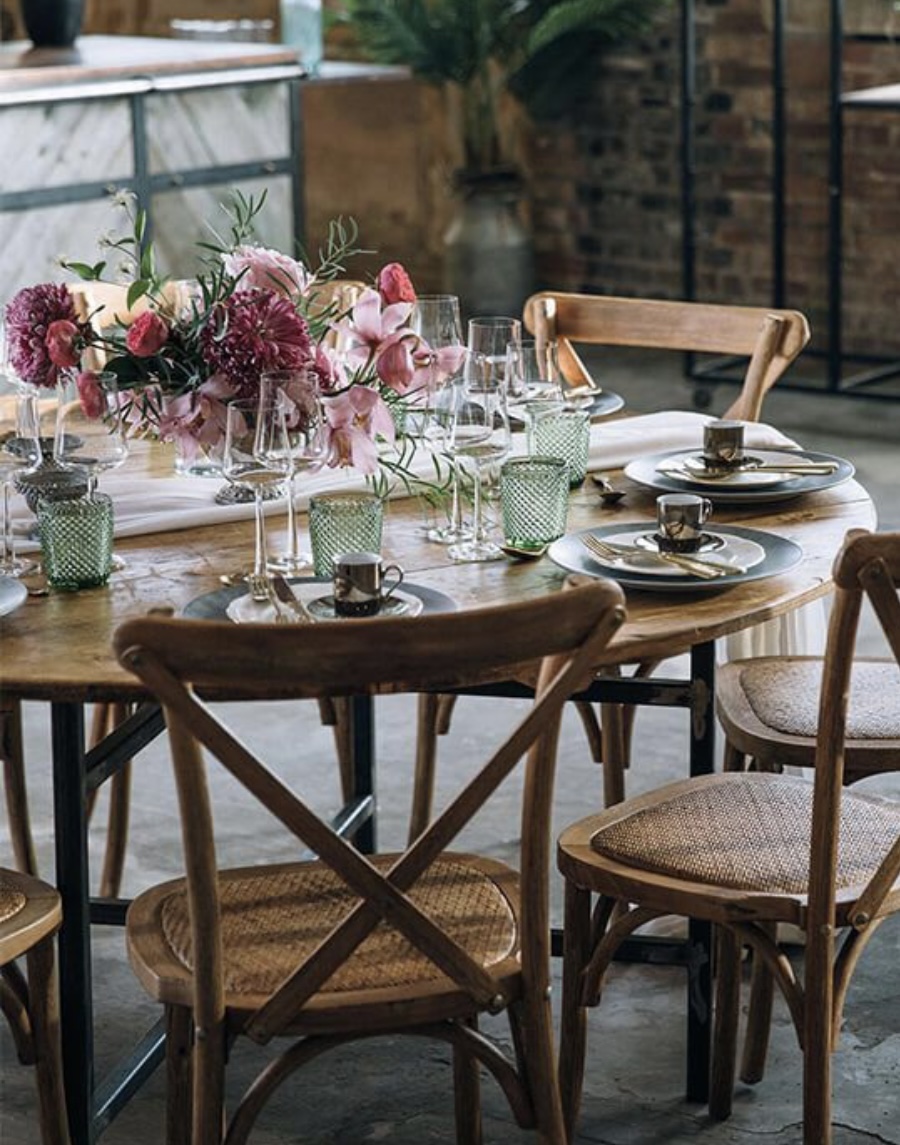 Rustic oak Cross back chairs - Wedding entertainment services in ...