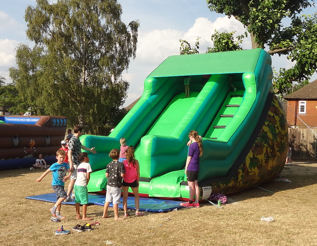 Large 10ft Inflatable Army Slide for hire in Kent